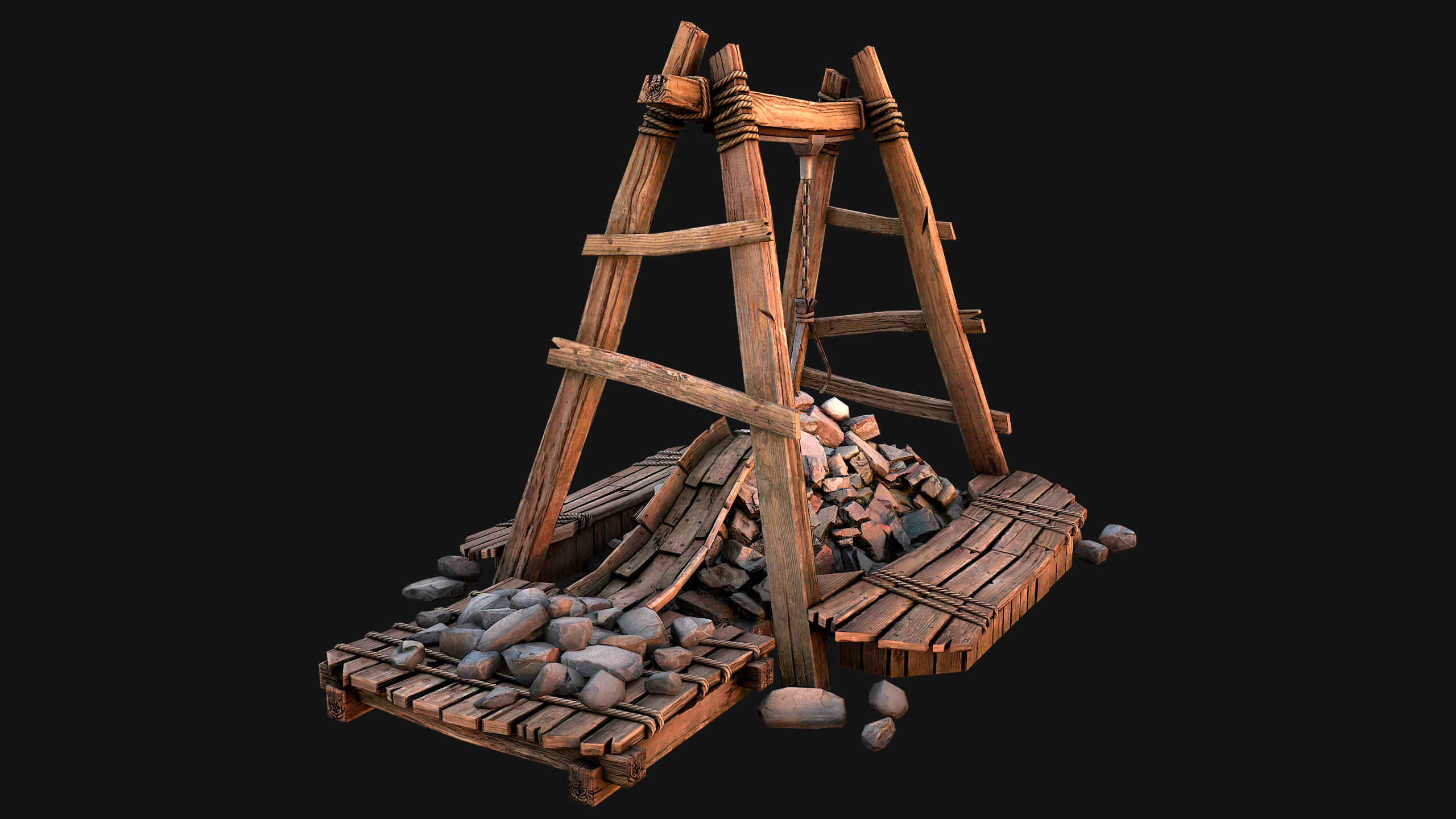 Medieval Mine Quarry Industrial Pack - 3D Model by Dereza