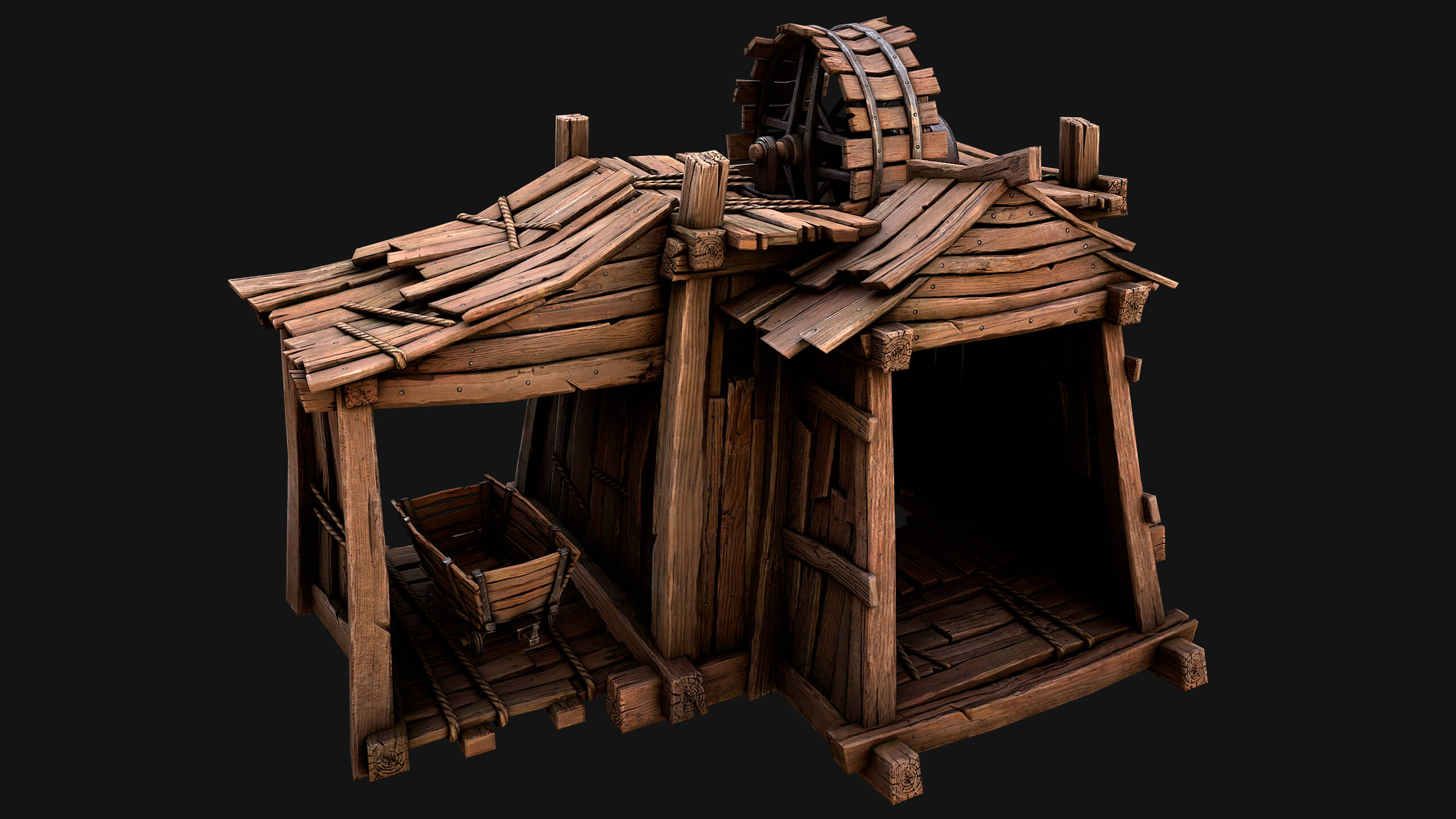 Medieval Mine Quarry Industrial Pack - 3D Model by Dereza