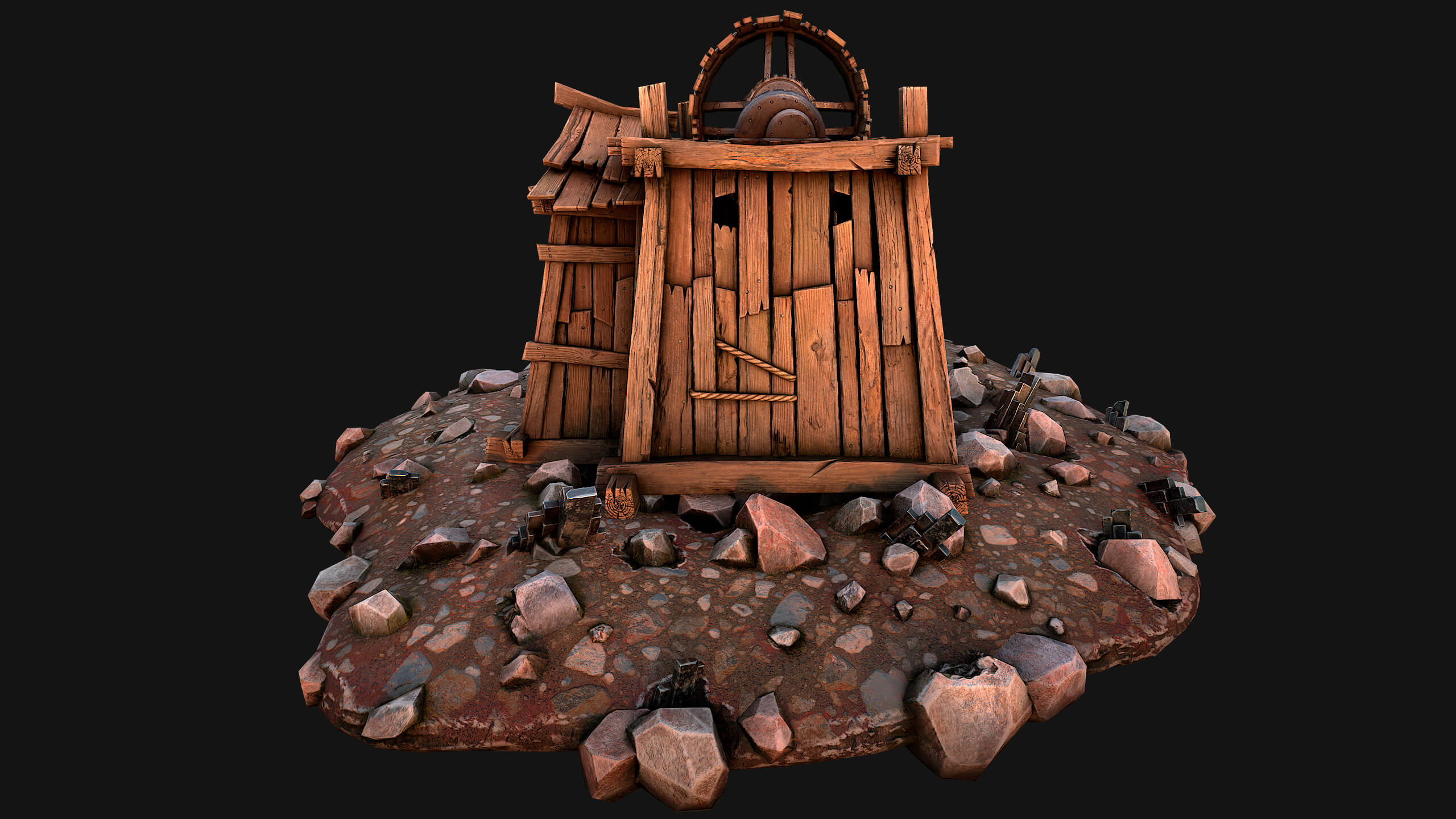 Medieval Mine Silver Ore Deposits - 3D Model by Dereza