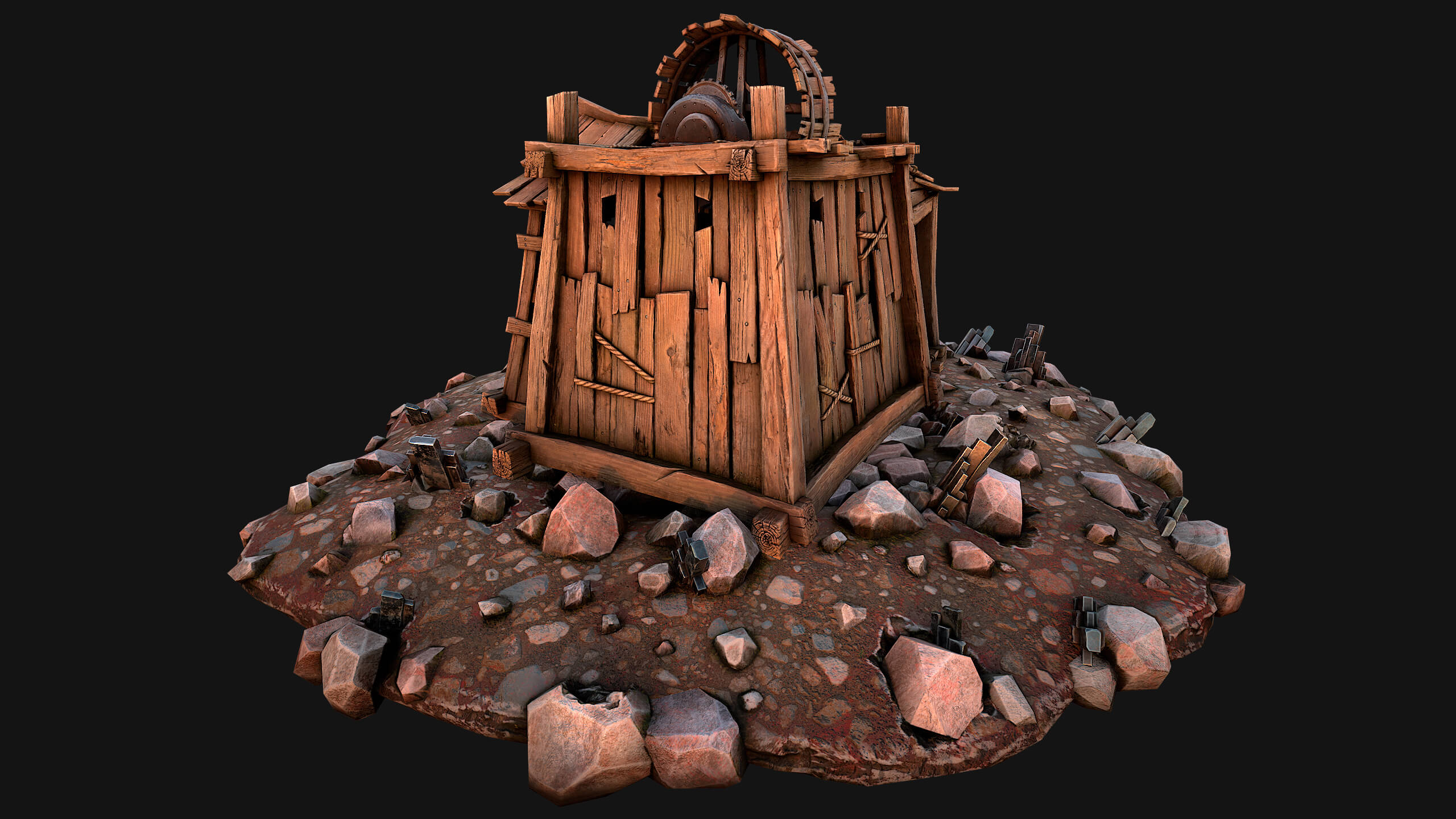 Medieval Mine Silver Ore Deposits - 3D Model by Dereza