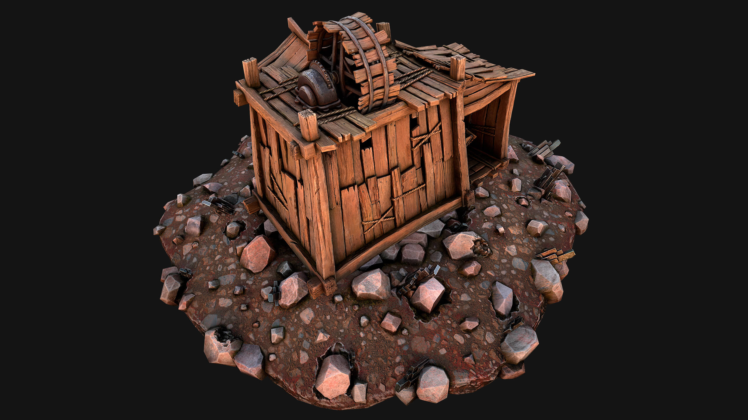 Medieval Mine Silver Ore Deposits - 3D Model by Dereza