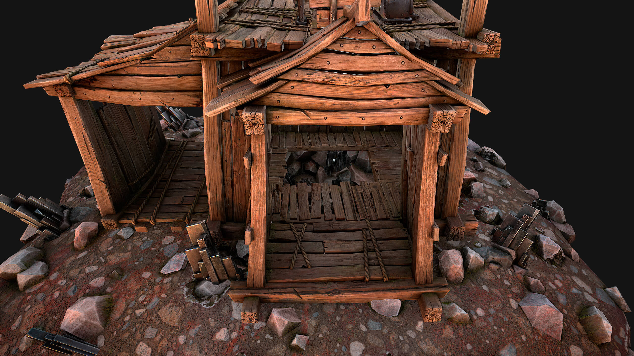 Medieval Mine Silver Ore Deposits - 3D Model by Dereza