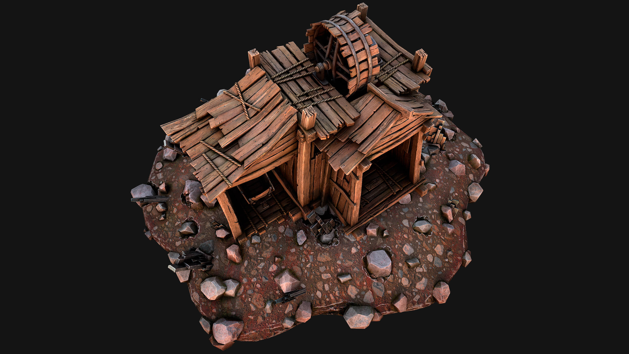 Medieval Mine Silver Ore Deposits - 3D Model by Dereza