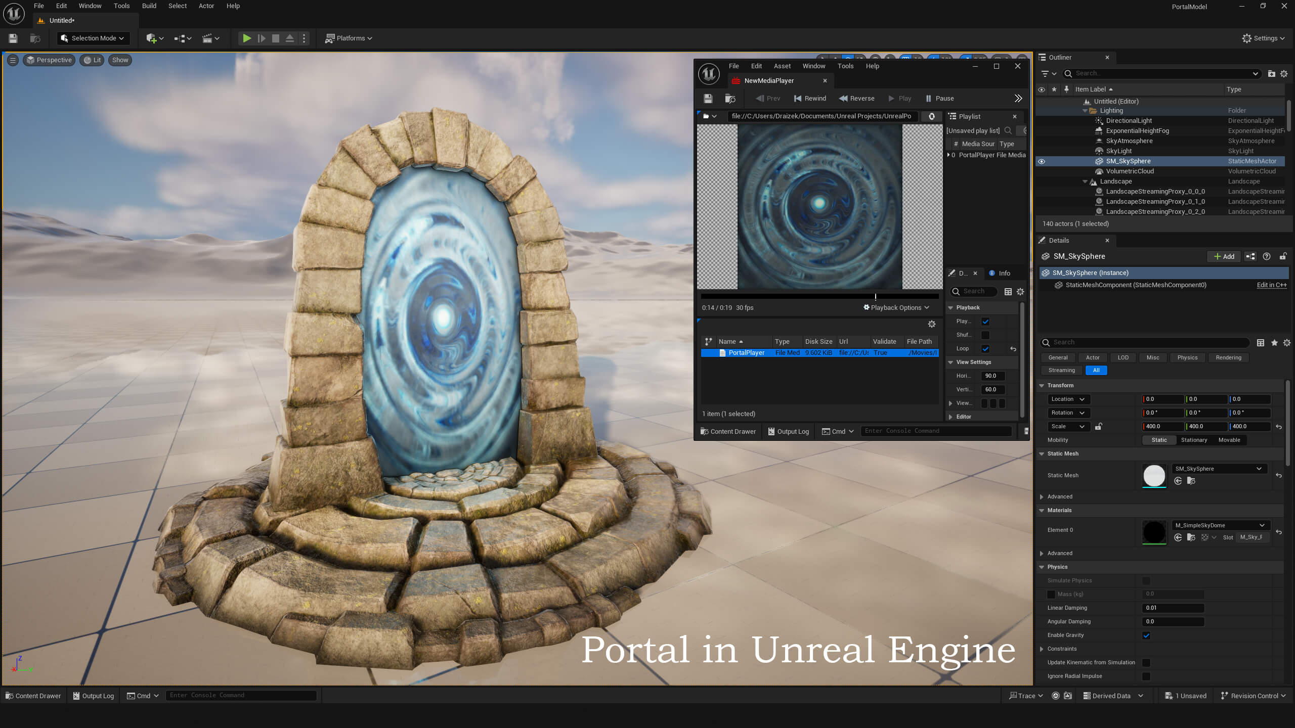 Medieval Portal Teleport Video Animation for Unreal and Unit - 3D Model ...
