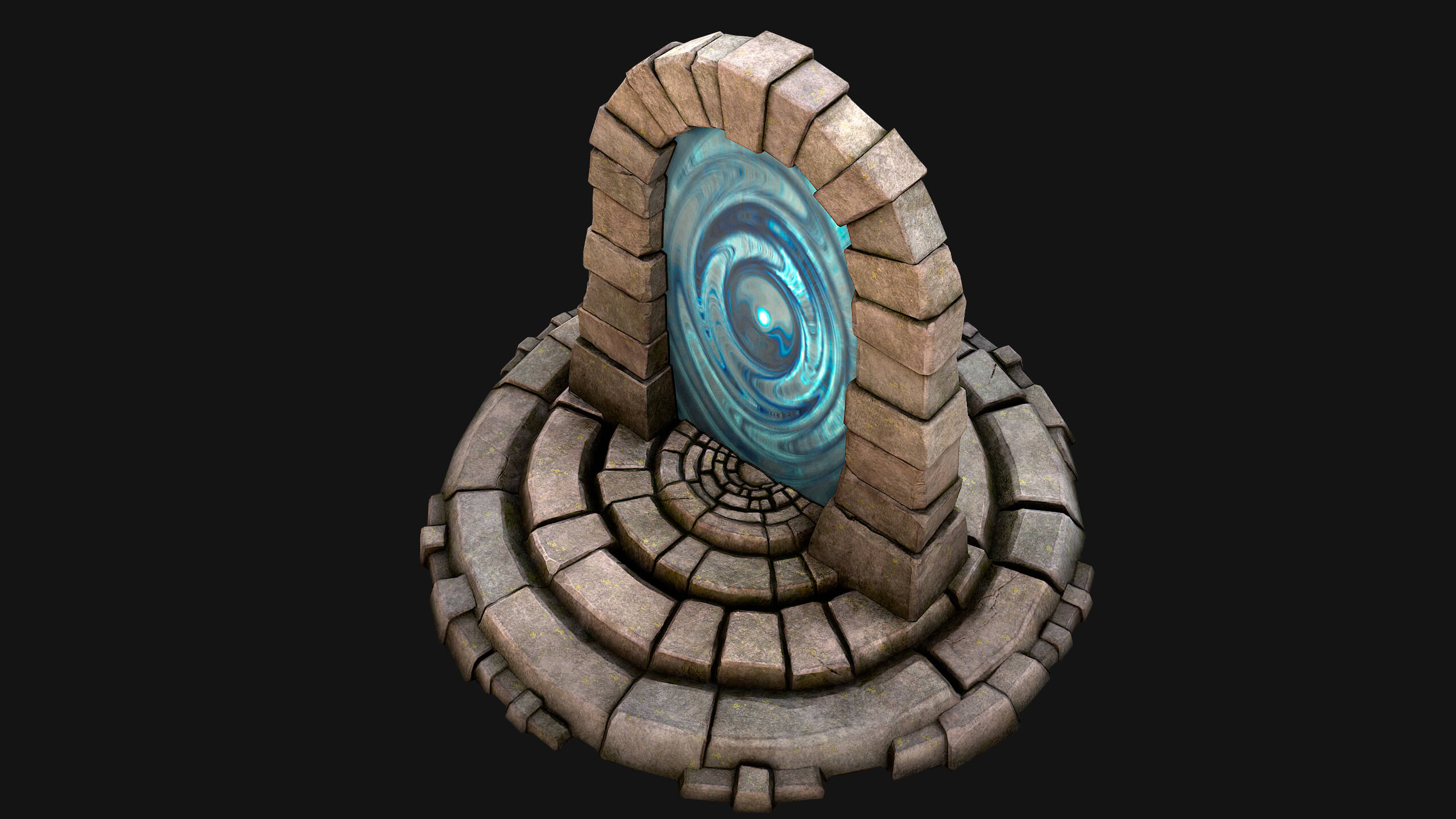 Medieval Portal Teleport Video Animation for Unreal and Unit - 3D Model by Dereza