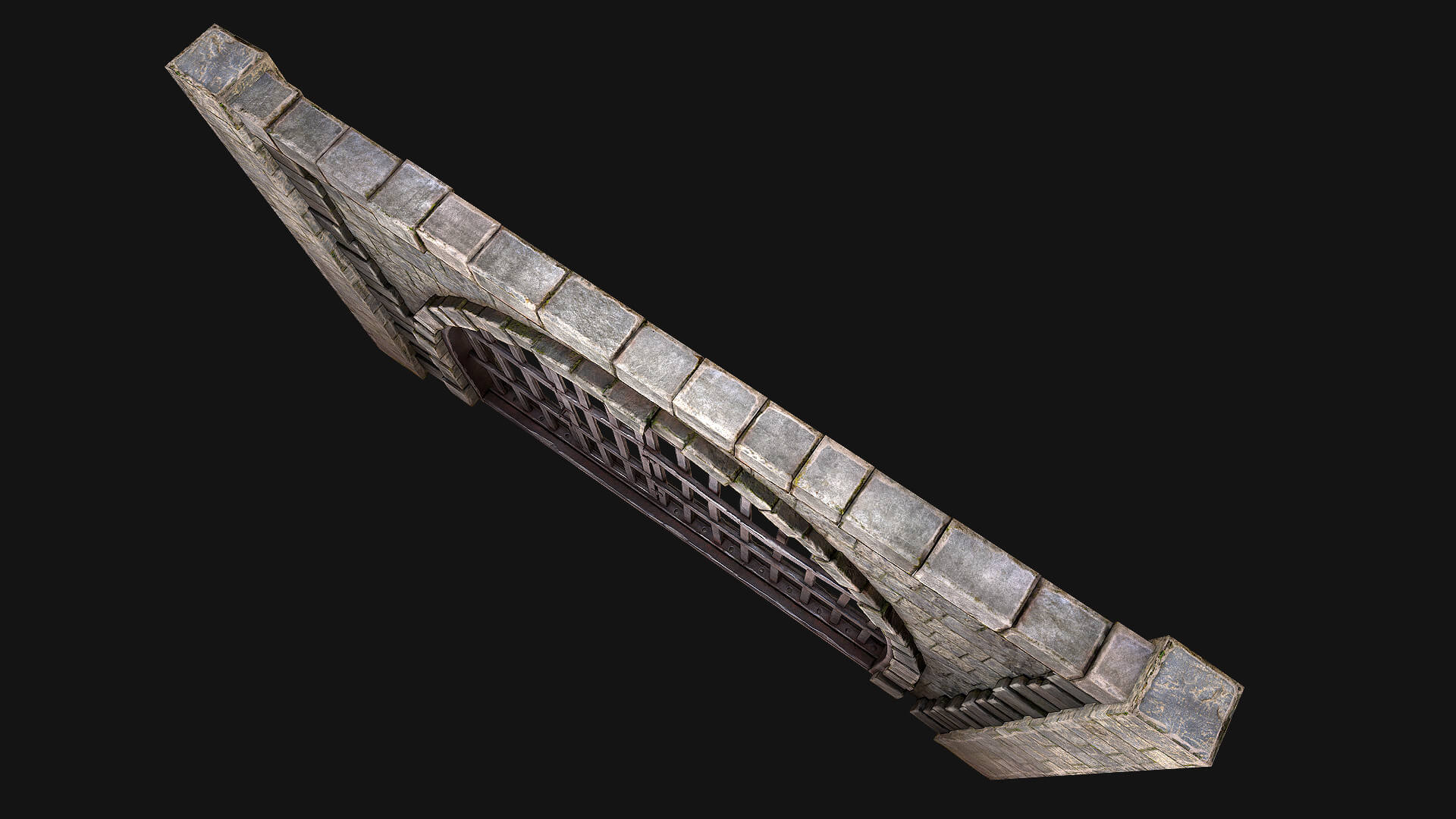 Medieval Prison Bars With Door - 3D Model by Dereza