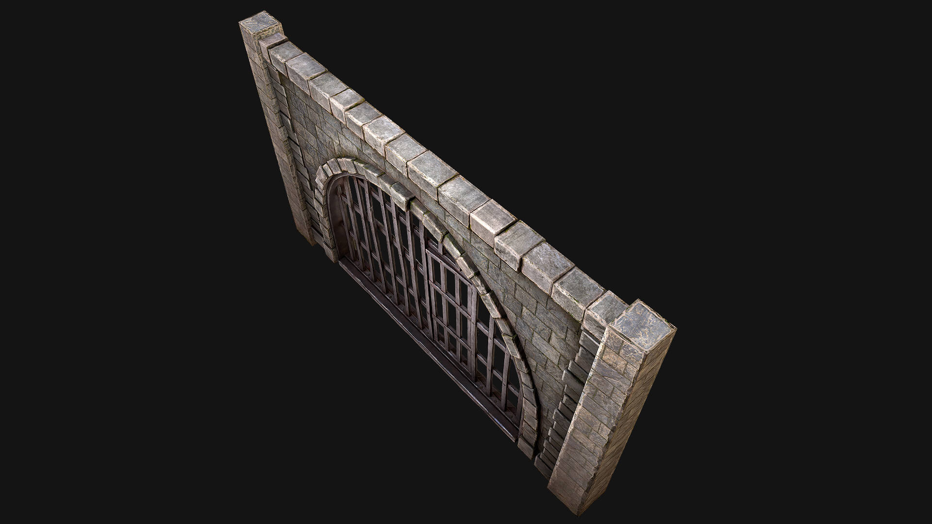 Medieval Prison Bars With Door - 3D Model by Dereza