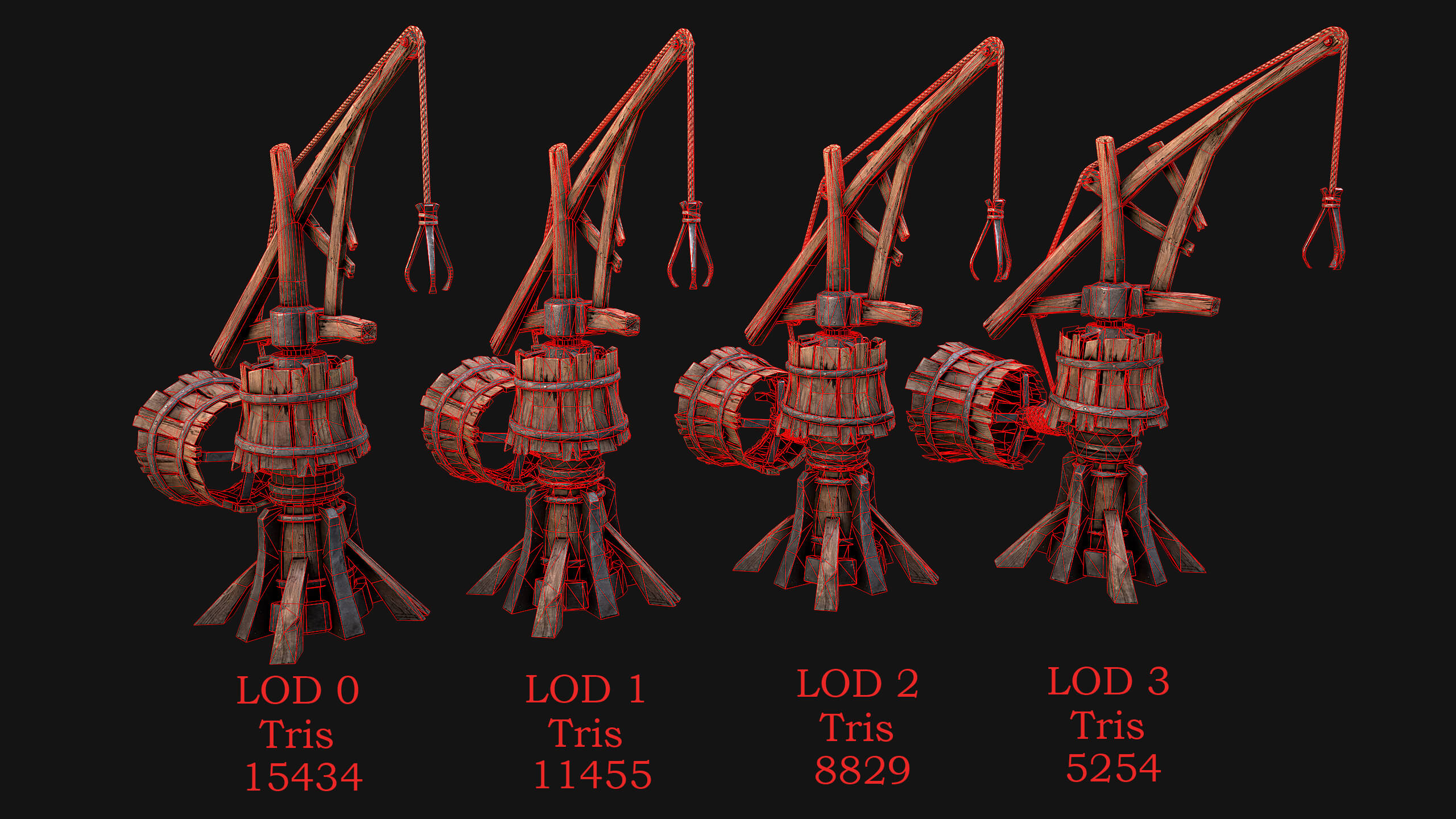 Medieval Quarry Mine With Crane Pack - 3D Model by Dereza