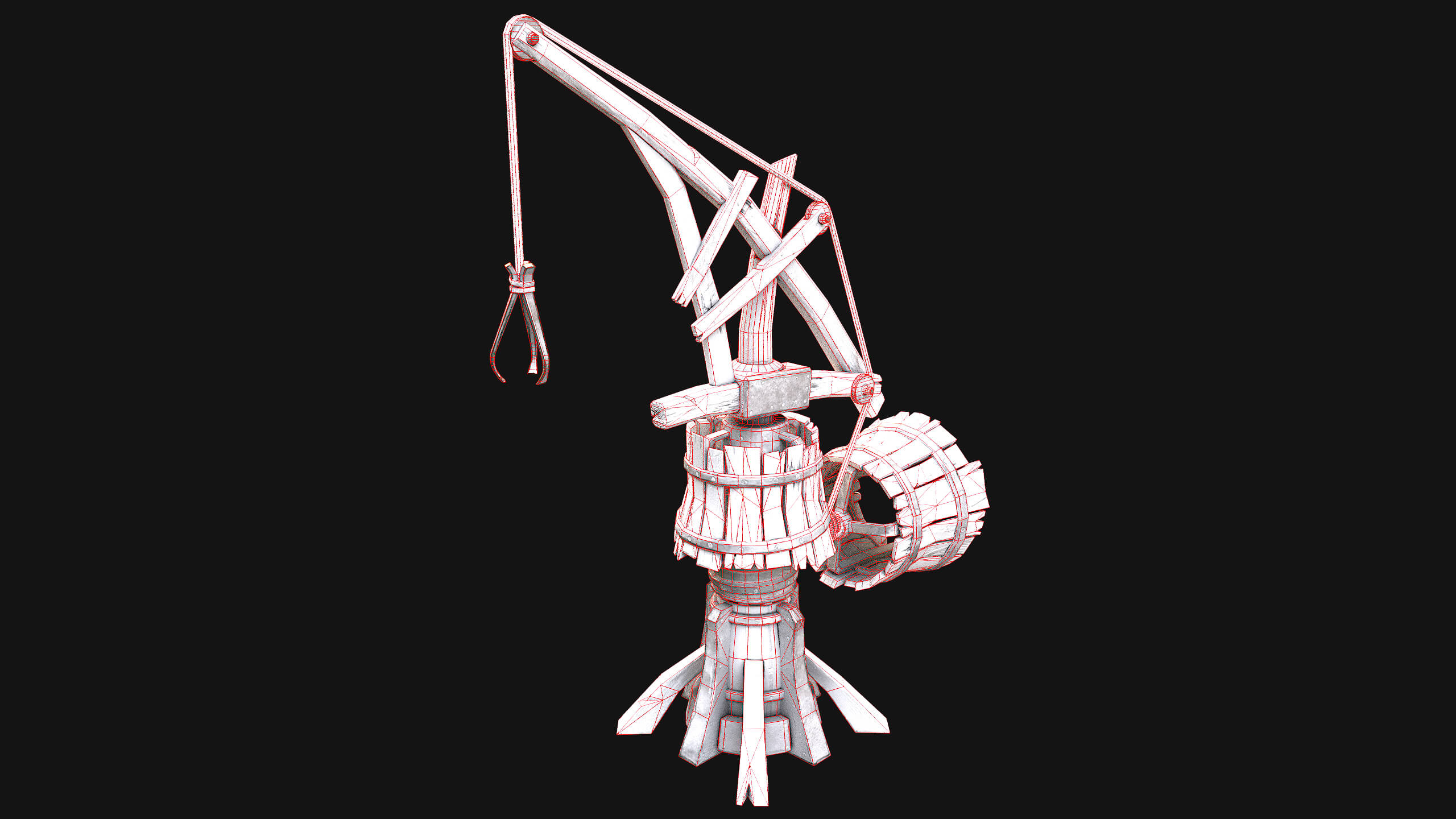 Medieval Quarry Mine With Crane Pack - 3D Model by Dereza