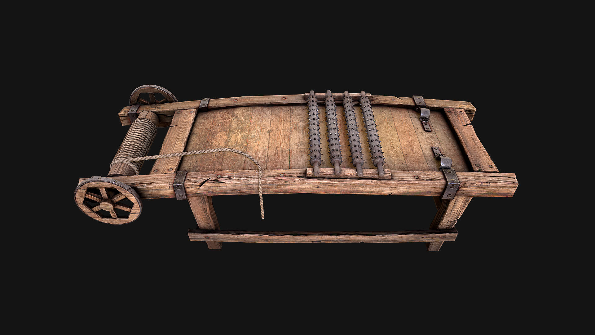 Medieval Rack Torture - 3D Model by Dereza