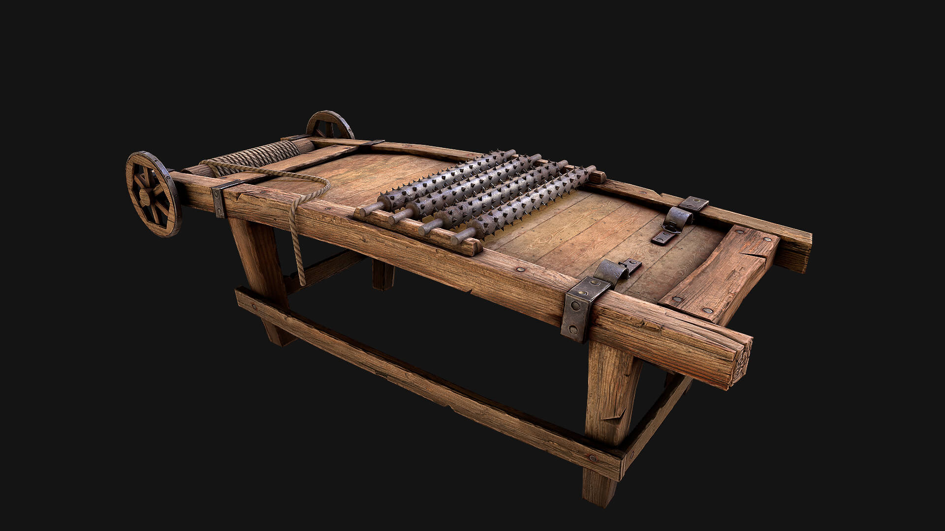 Medieval Rack Torture - 3D Model by Dereza