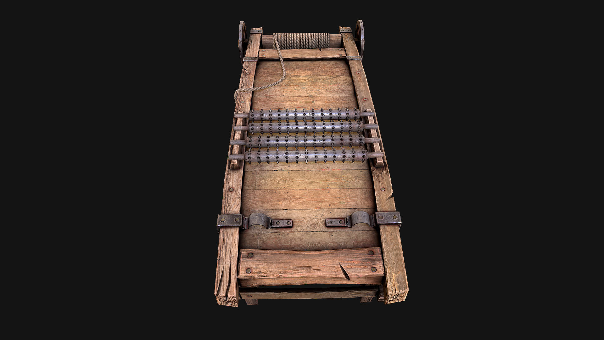 Medieval Rack Torture - 3D Model by Dereza