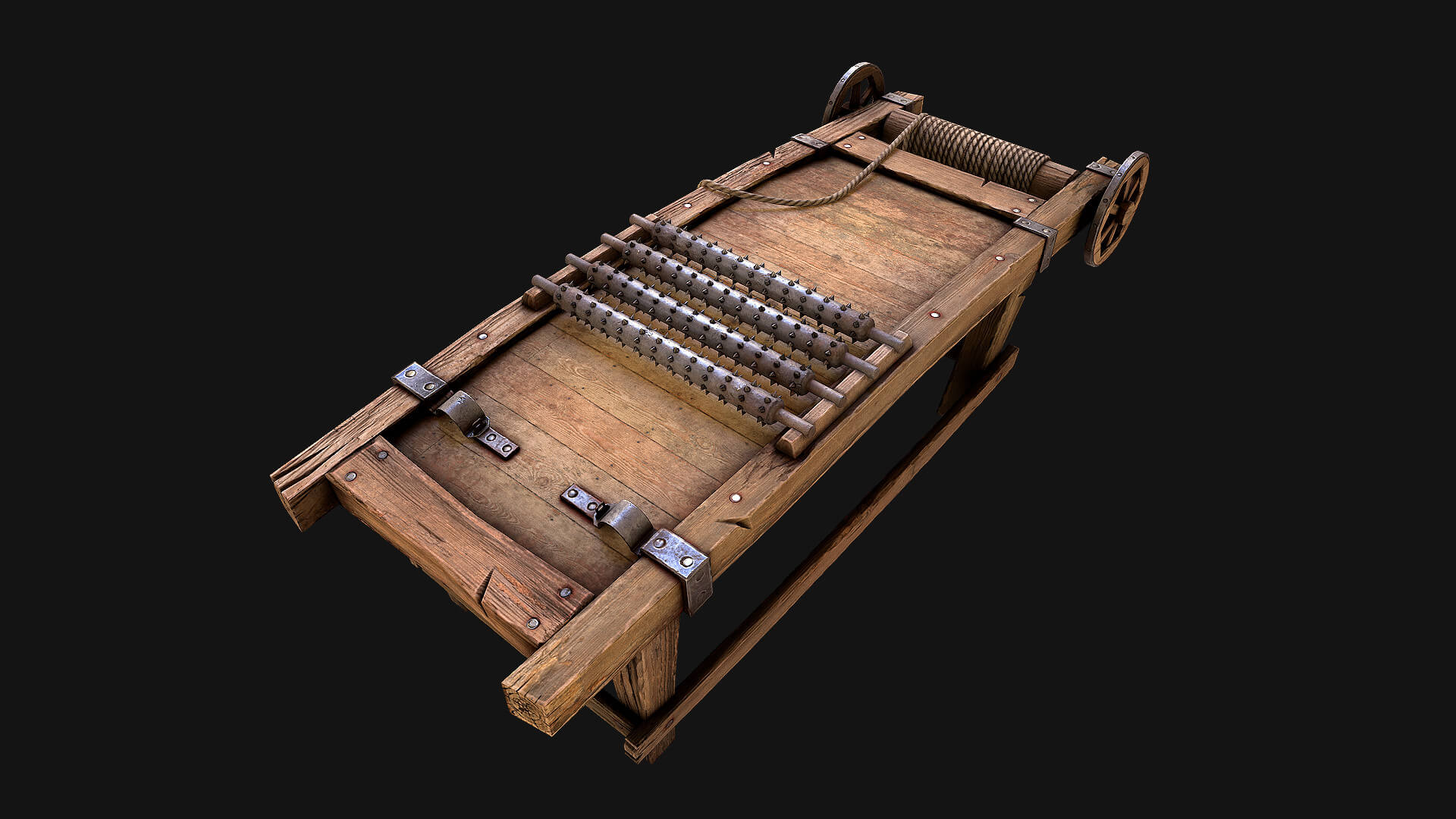 Medieval Rack Torture - 3D Model by Dereza