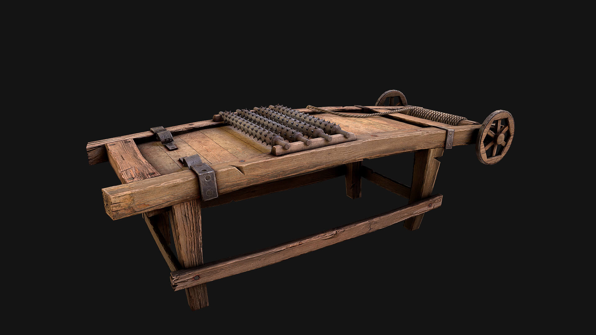 Medieval Rack Torture - 3D Model by Dereza