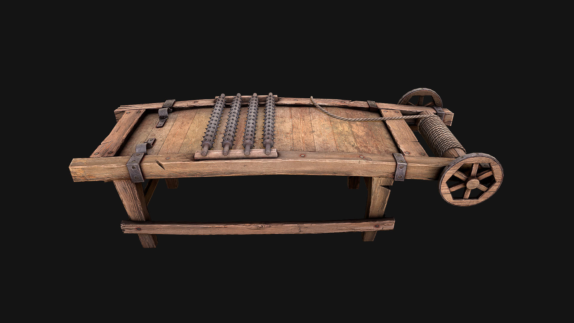 Medieval Rack Torture - 3D Model by Dereza