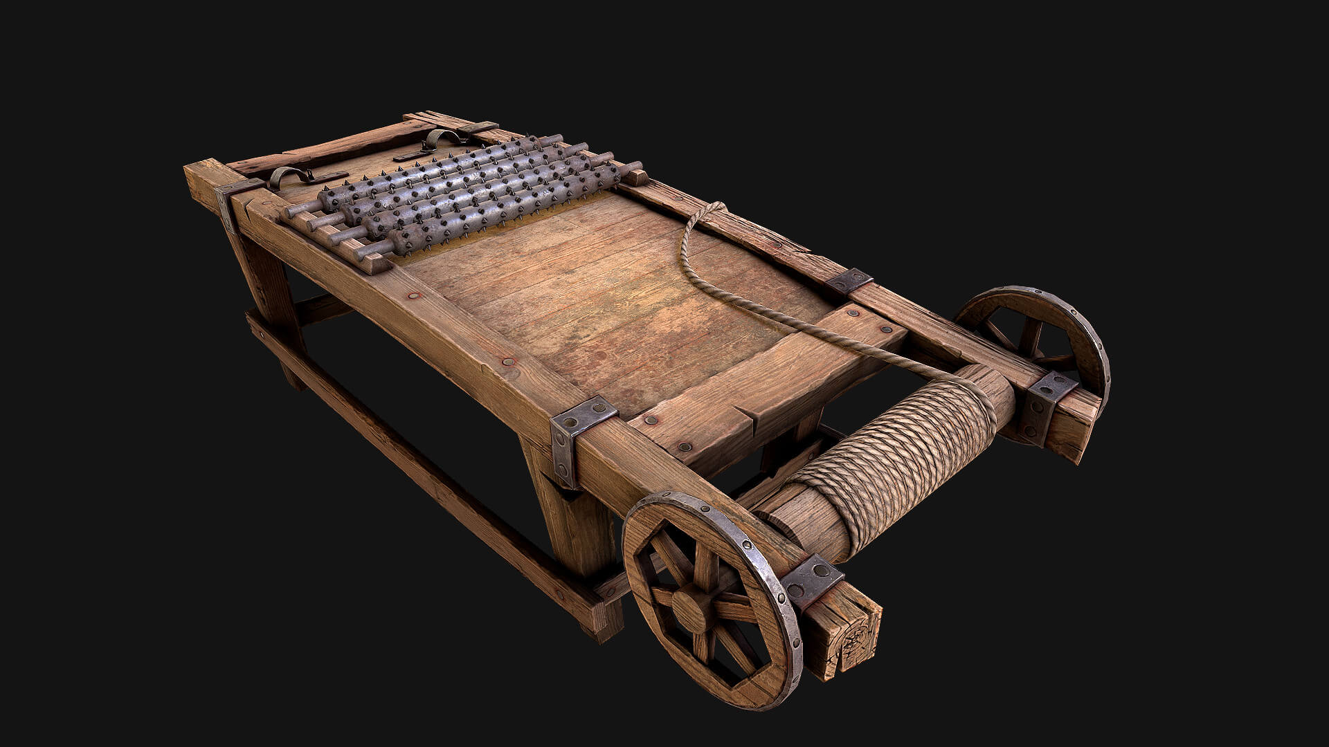 Medieval Rack Torture - 3D Model by Dereza