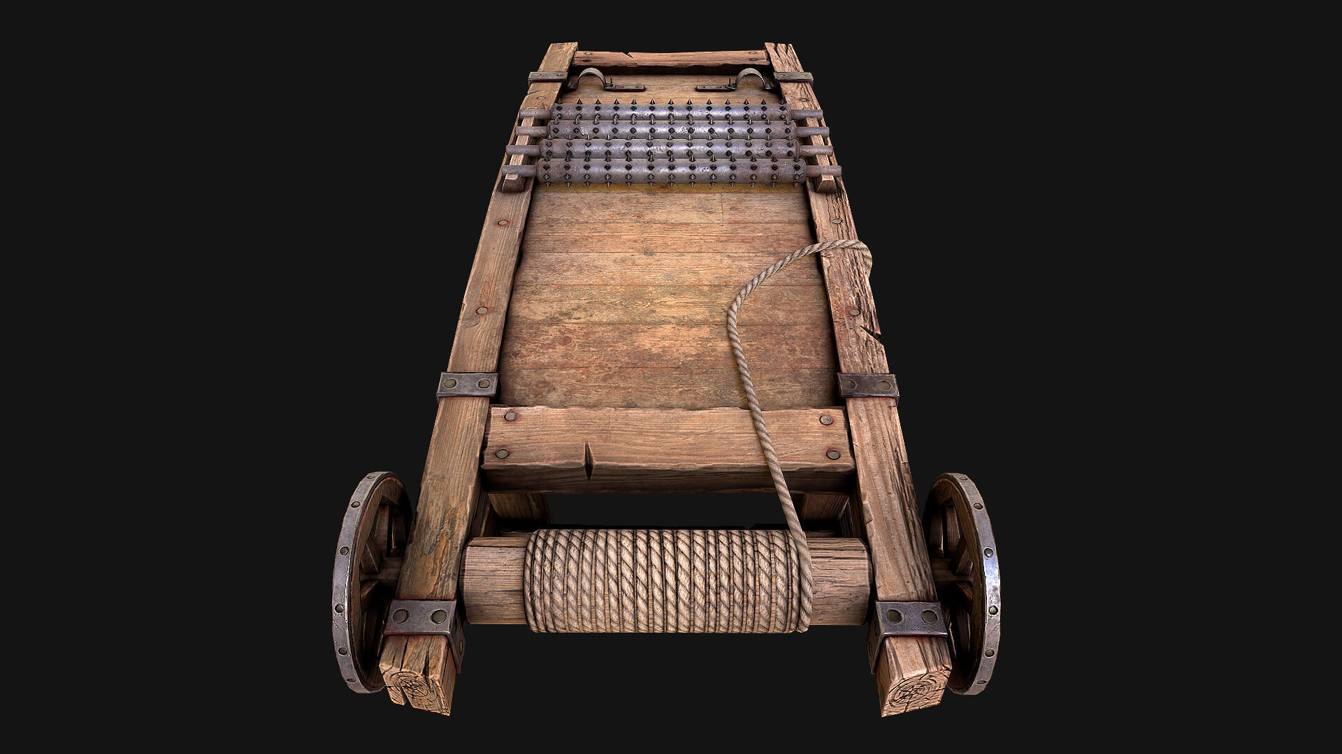 Medieval Rack Torture - 3D Model by Dereza