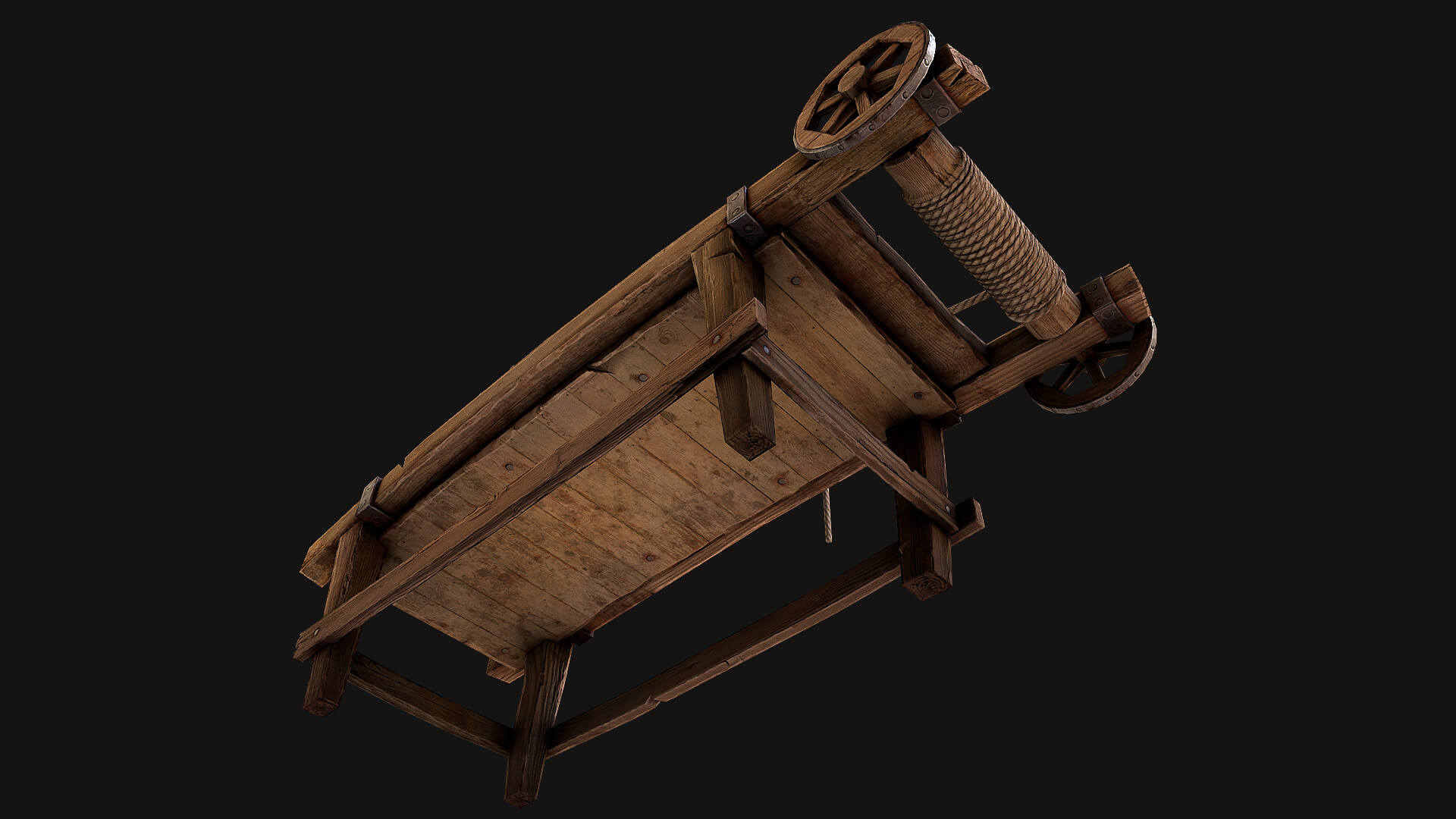 Medieval Rack Torture - 3D Model by Dereza