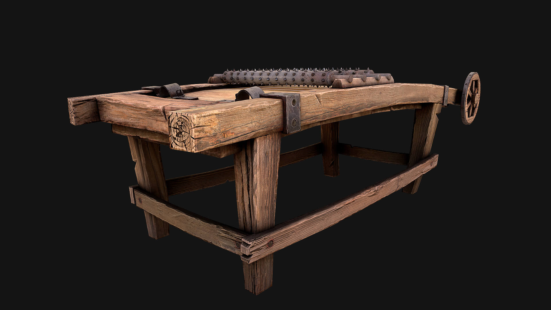 Medieval Rack Torture - 3D Model by Dereza