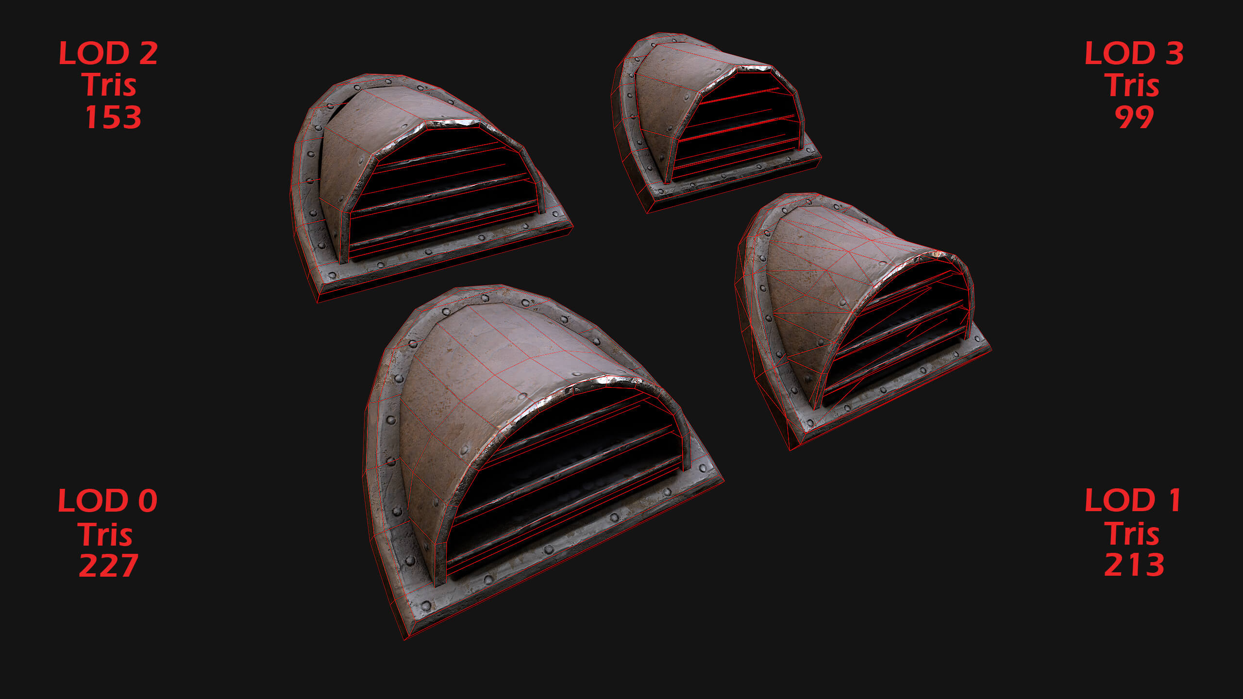Medieval Tile Roof Modular - 3D Model by Dereza