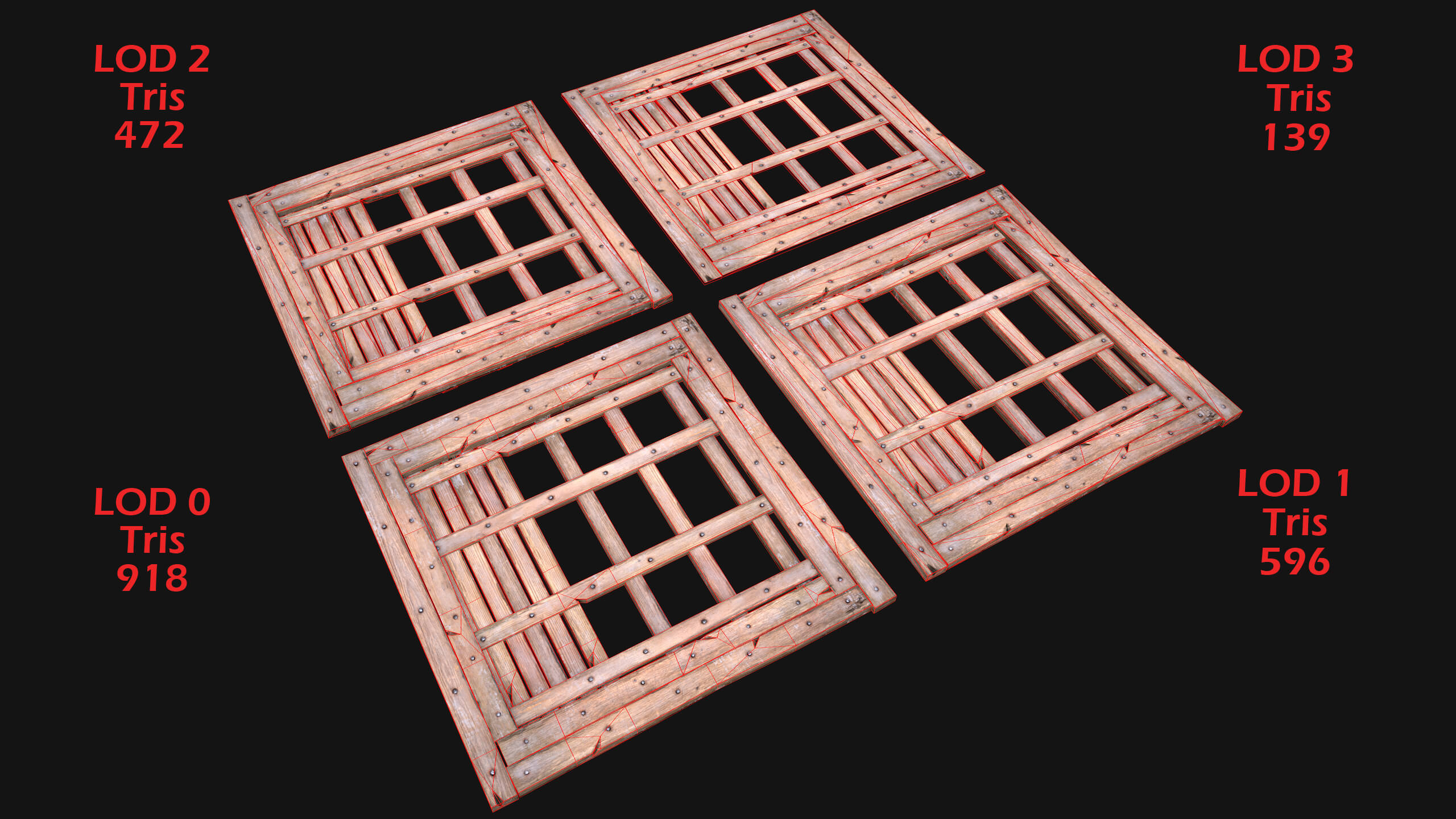 Wooden Roof Floor Medieval Pack - 3D Model by Dereza