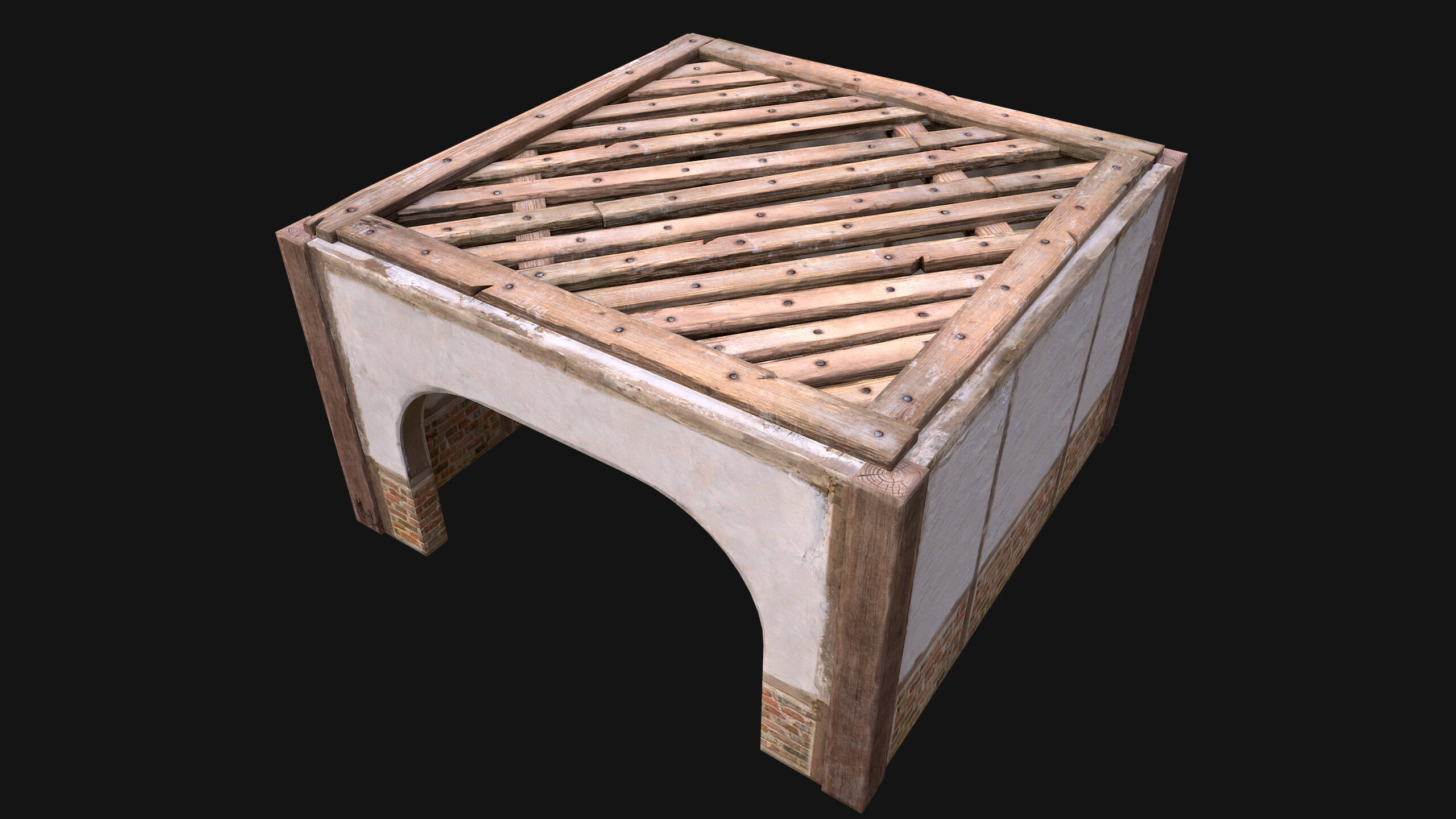 Wooden Roof Floor Medieval Pack - 3D Model by Dereza