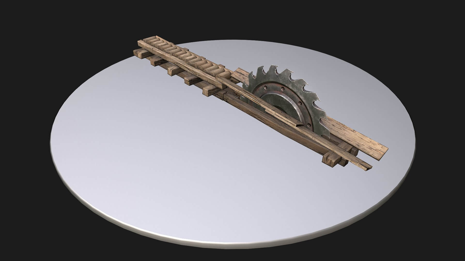 Medieval Sawmill Mechanism - 3D Model by Dereza