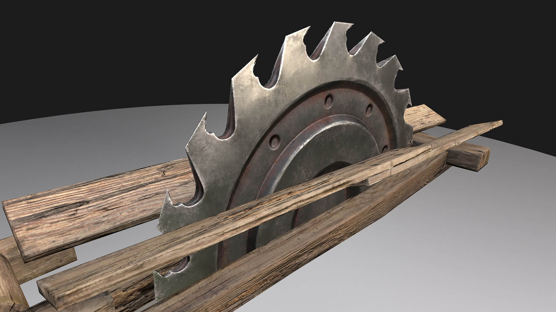 Medieval Sawmill Mechanism - 3D Model by Dereza