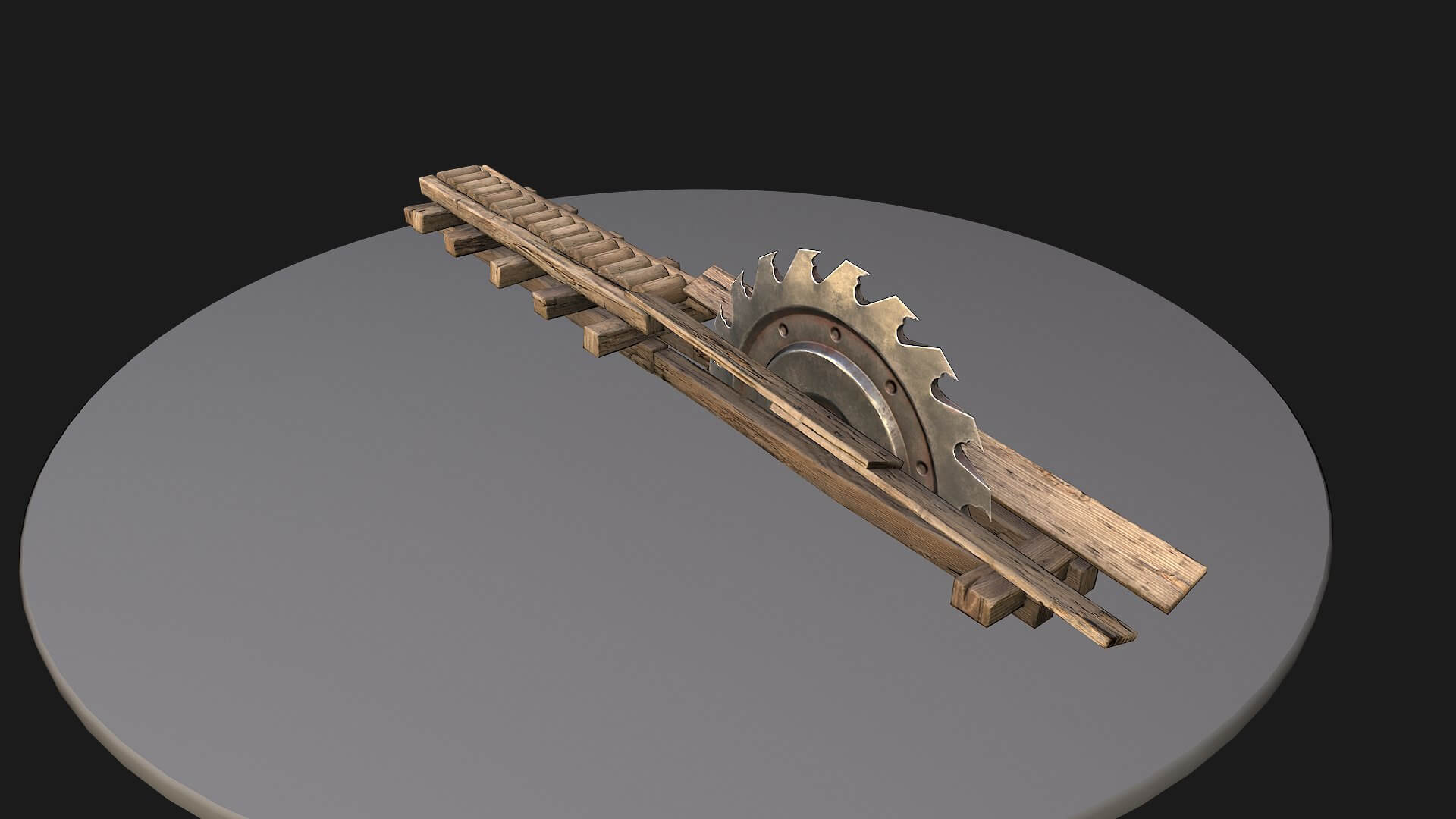 Medieval Sawmill Mechanism - 3D Model by Dereza