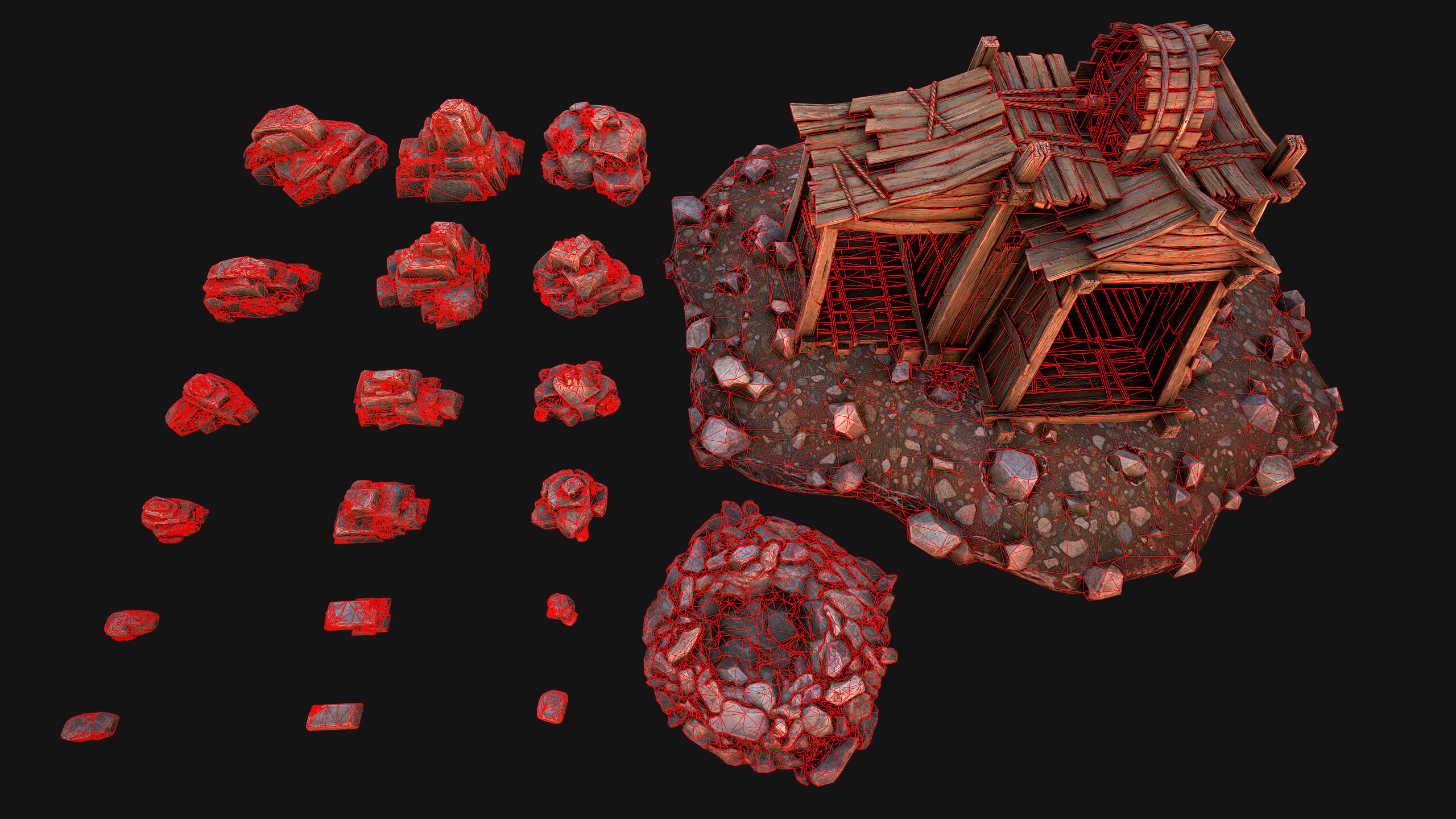 Medieval Stone Ore Mine - 3D Model by Dereza