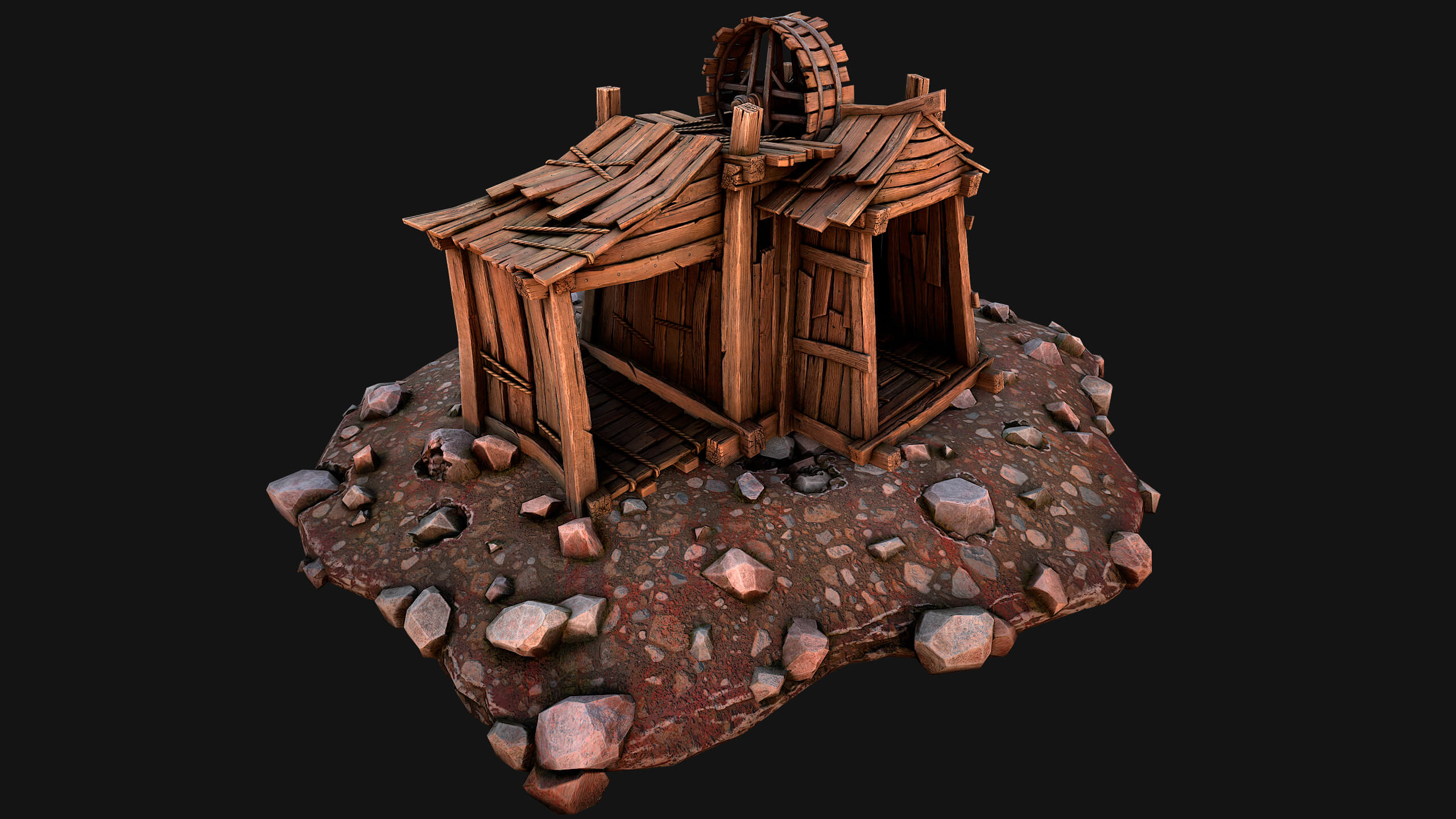 Medieval Stone Ore Mine - 3D Model by Dereza