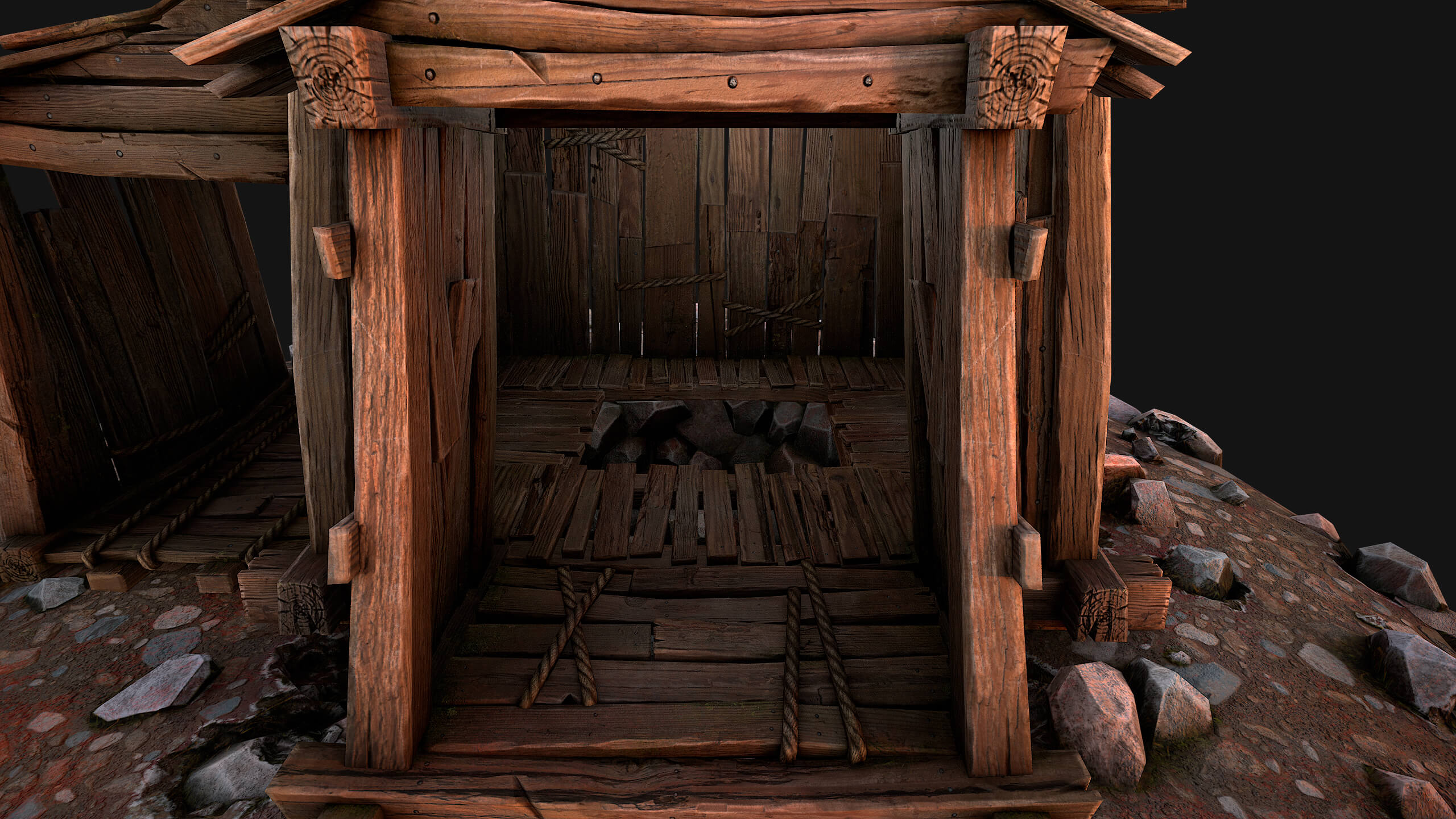 Medieval Stone Ore Mine - 3D Model by Dereza