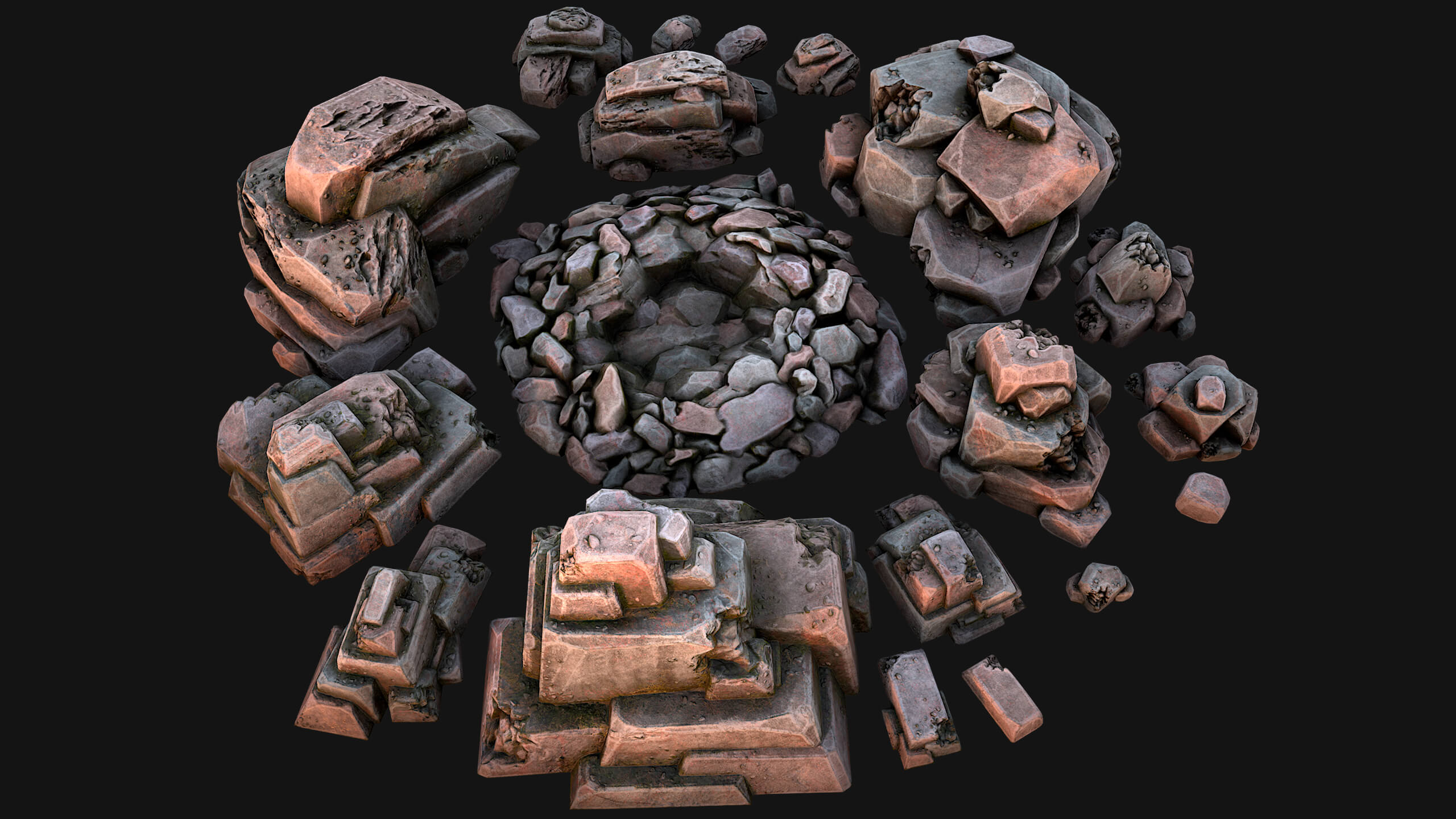 Medieval Stone Ore Mine - 3D Model by Dereza