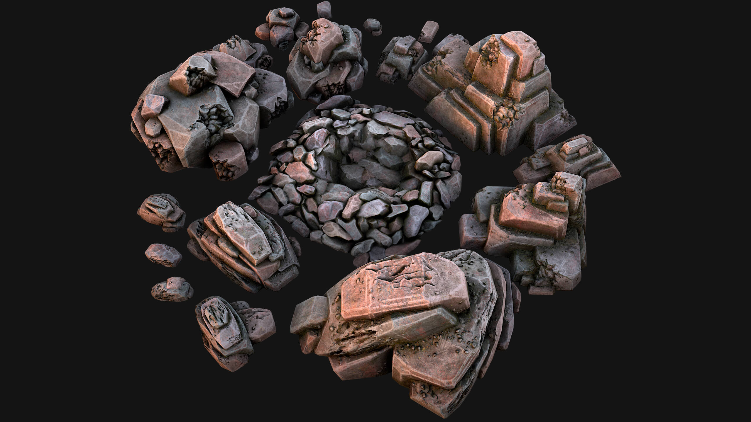 Medieval Stone Ore Mine - 3D Model by Dereza