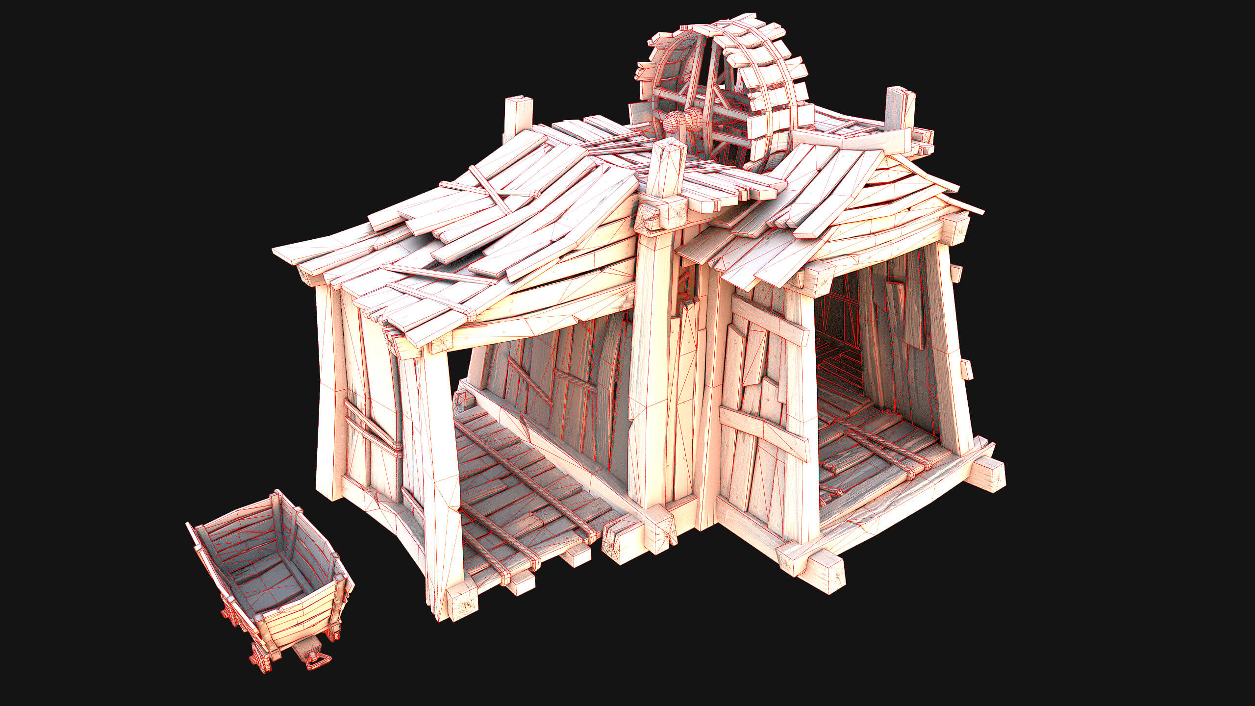 Medieval Stone Ore Mine - 3D Model by Dereza