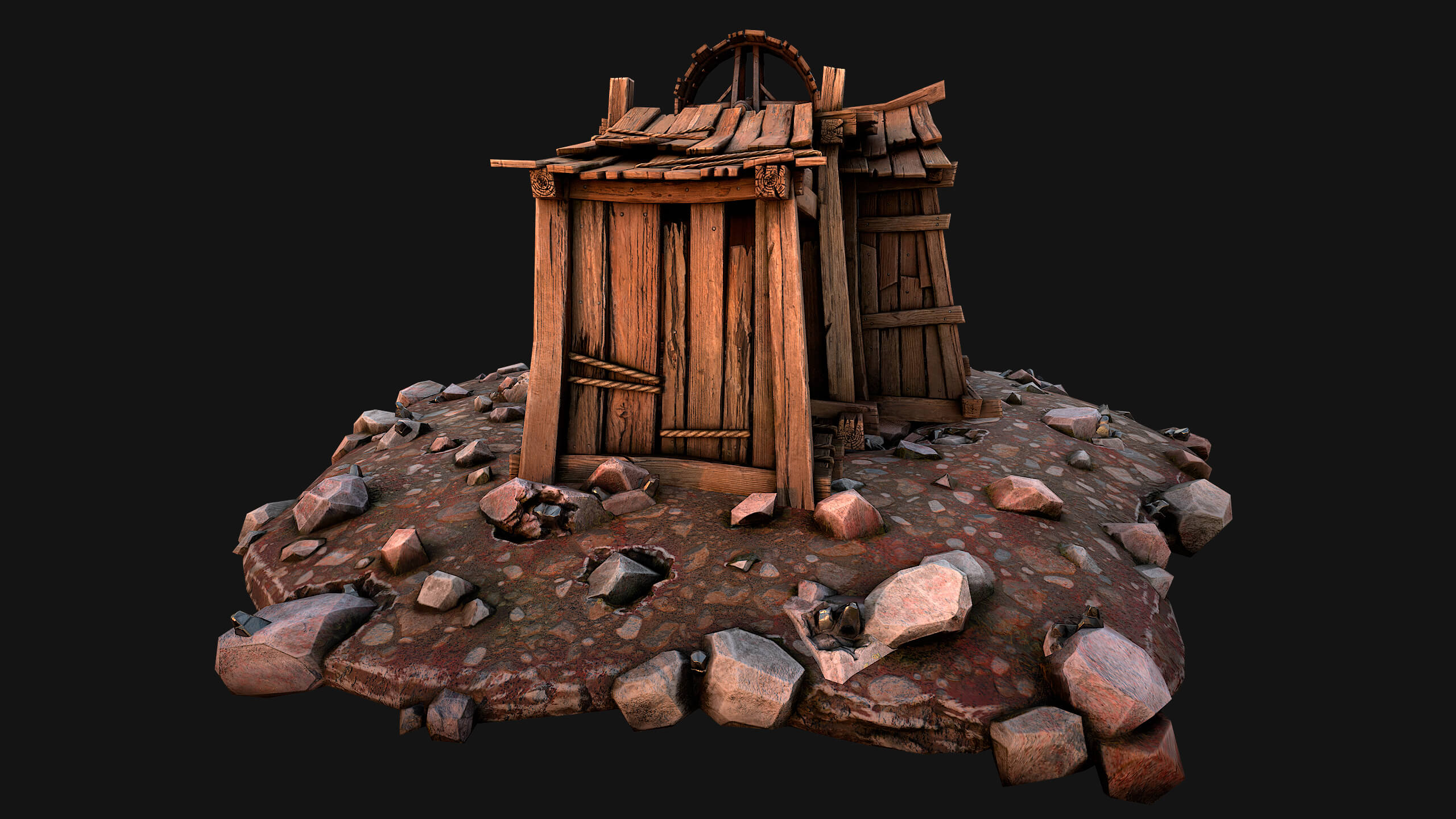 Medieval Tin Ore Mine - 3D Model by Dereza