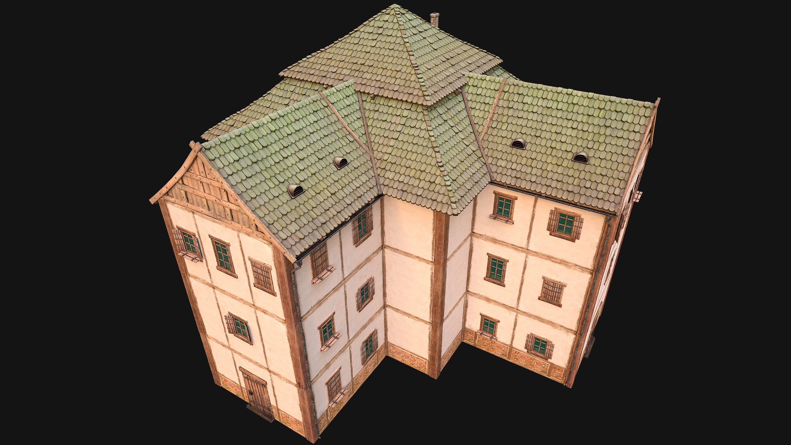 Medieval Town Building Pack 5 Models - 3D Model by Dereza