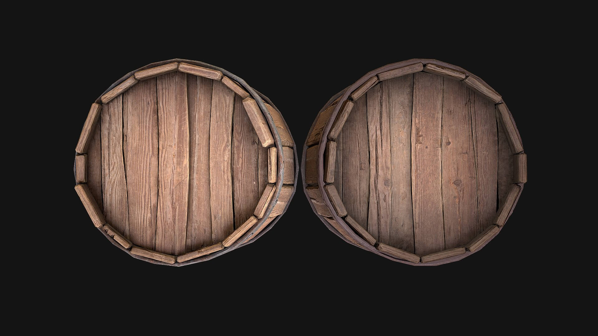 Medieval Wooden Barrel - 3D Model by Dereza