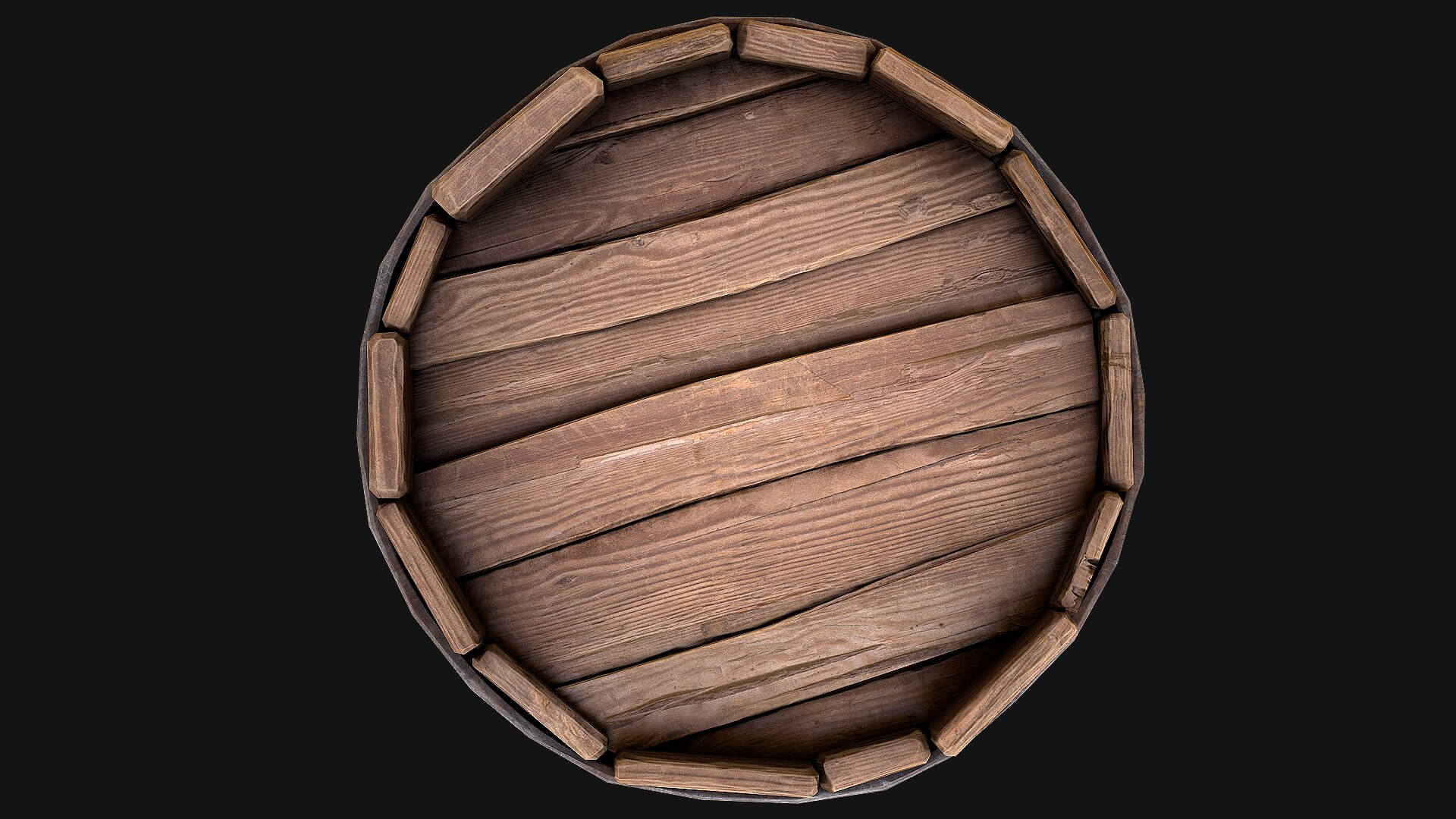 Medieval Wooden Barrel - 3D Model by Dereza