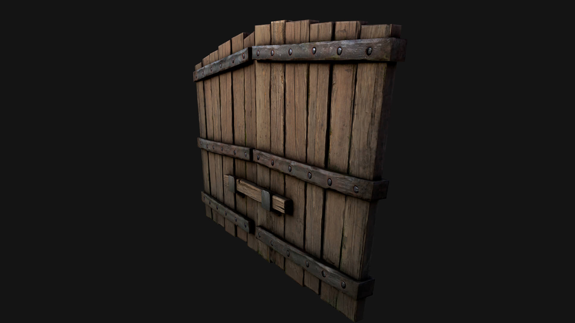 Medieval Wooden Gates - 3D Model by Dereza