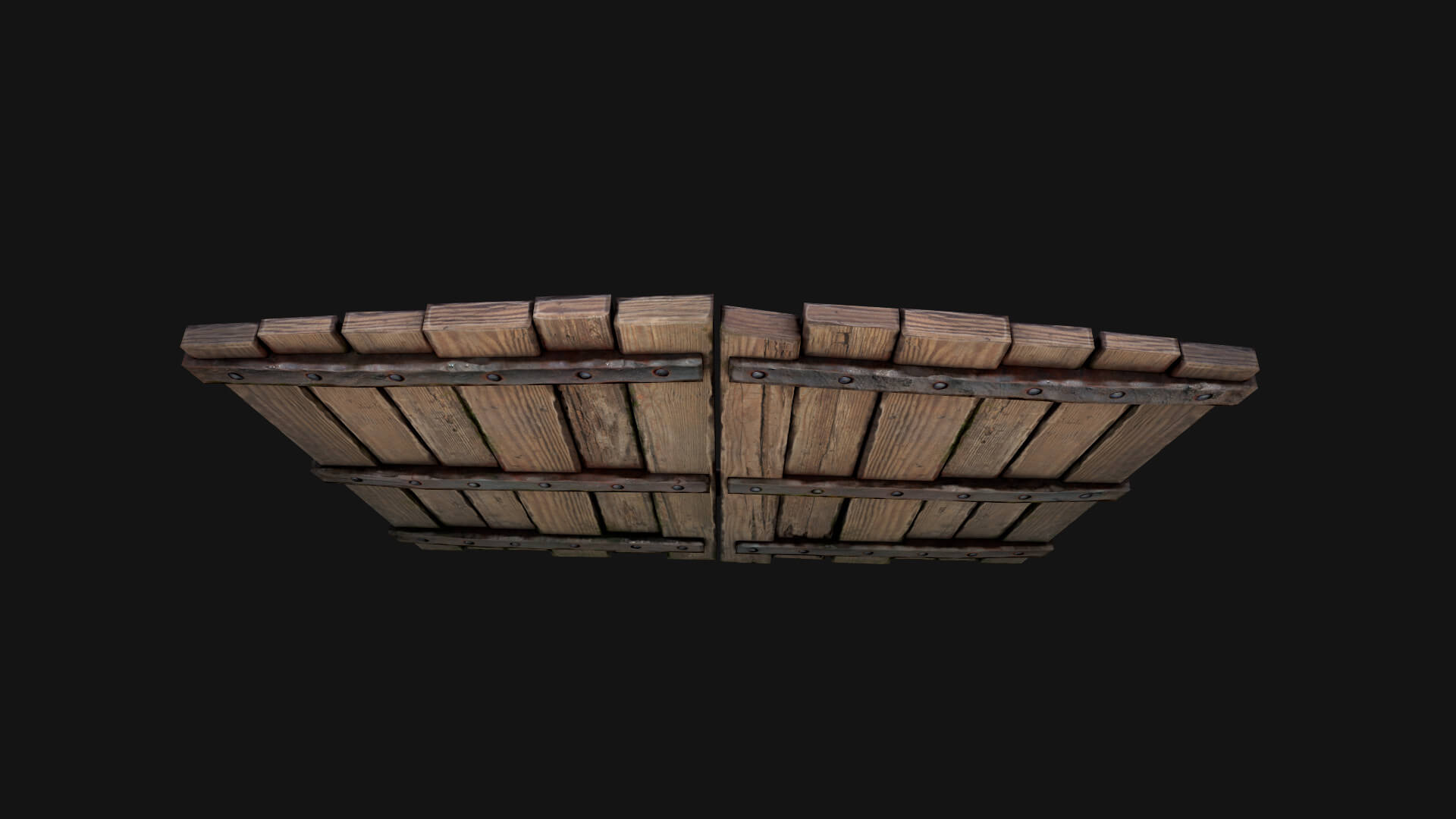 Medieval Wooden Gates - 3D Model by Dereza
