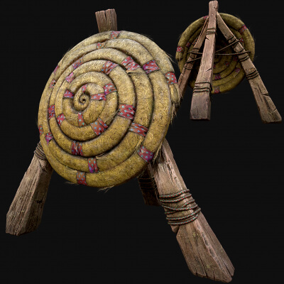 Medieval Wooden Straw Target Dummy for Combat Shooting Range - 3D Model ...
