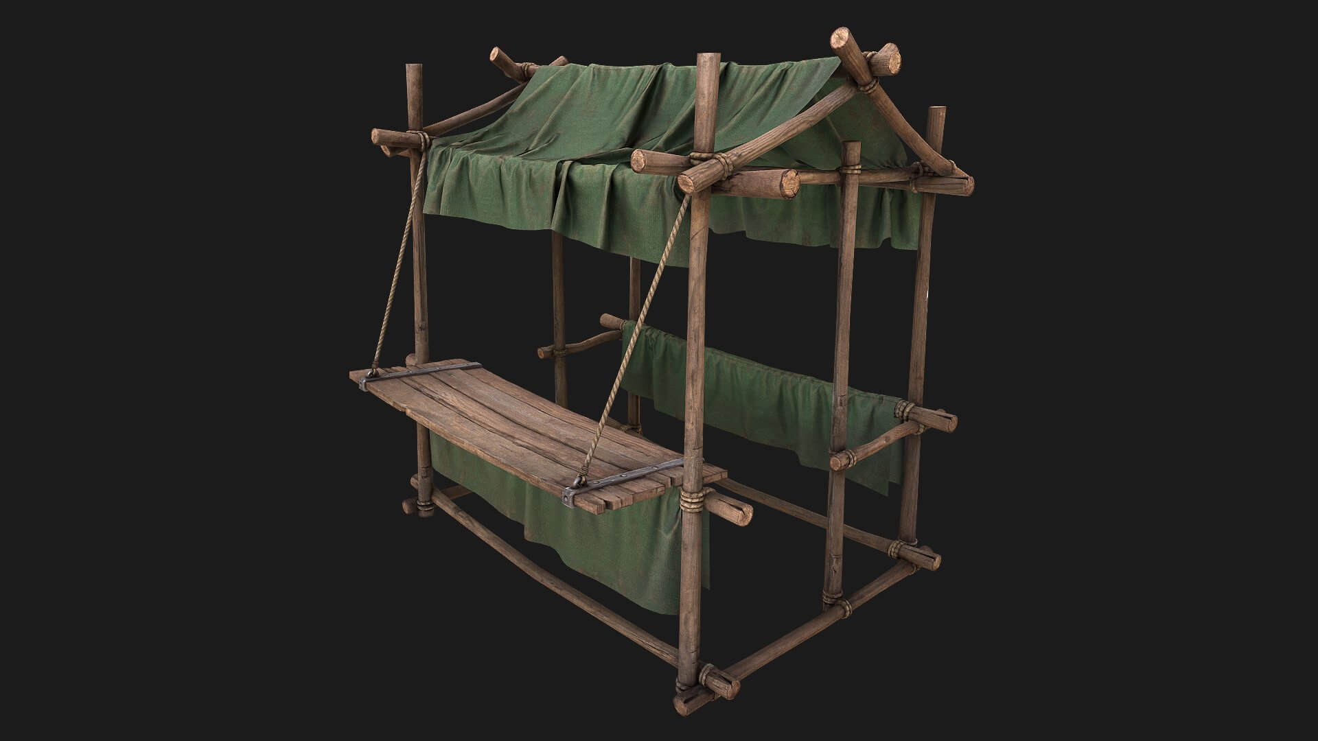 Military Market Tent - 3D Model by Dereza