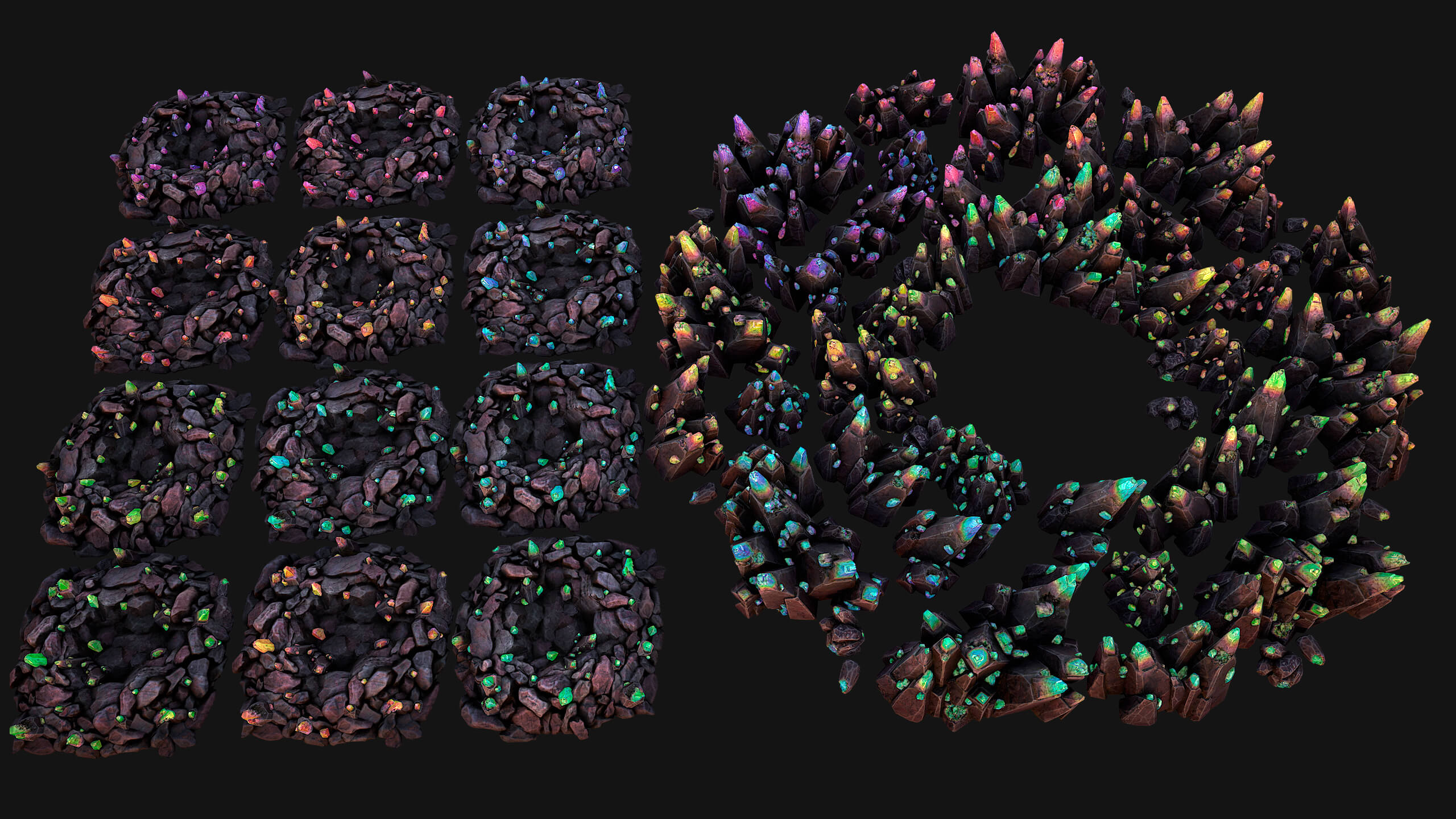 Ore Iron Gems Metal Crystals Minerals Industrial Resources - 3D Model ...