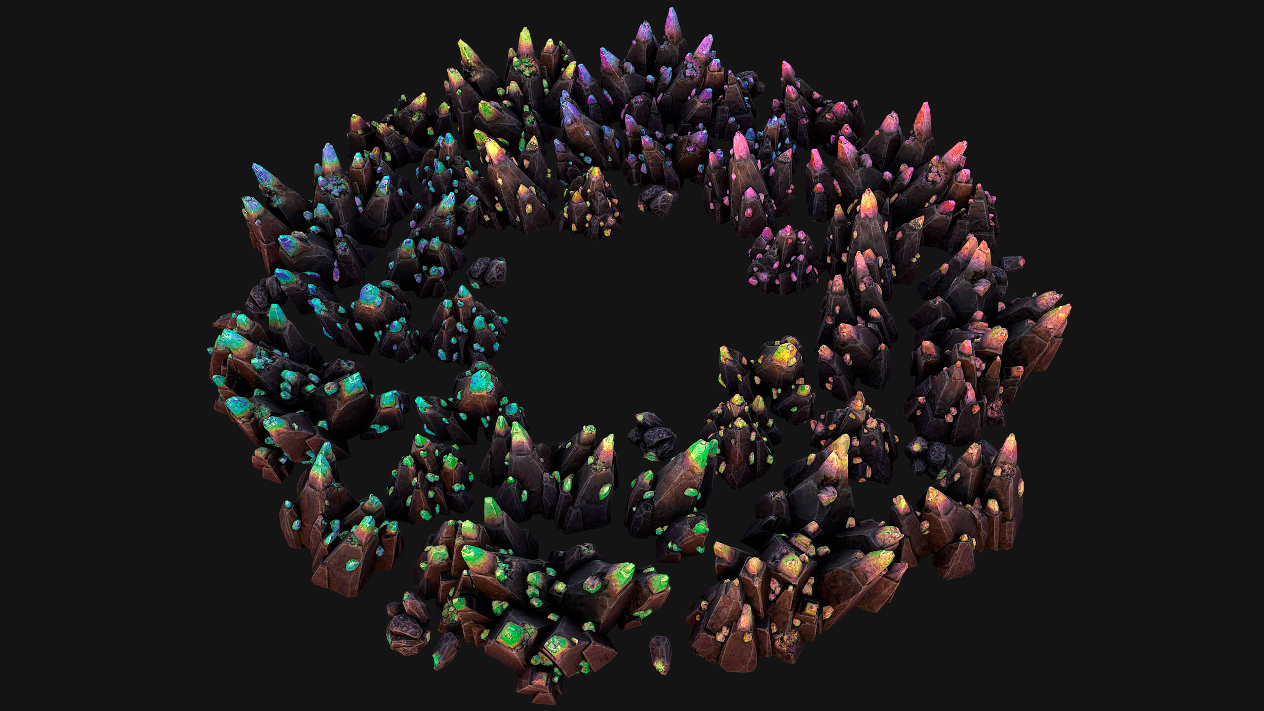 Ore Iron Gems Metal Crystals Minerals Industrial Resources - 3D Model ...