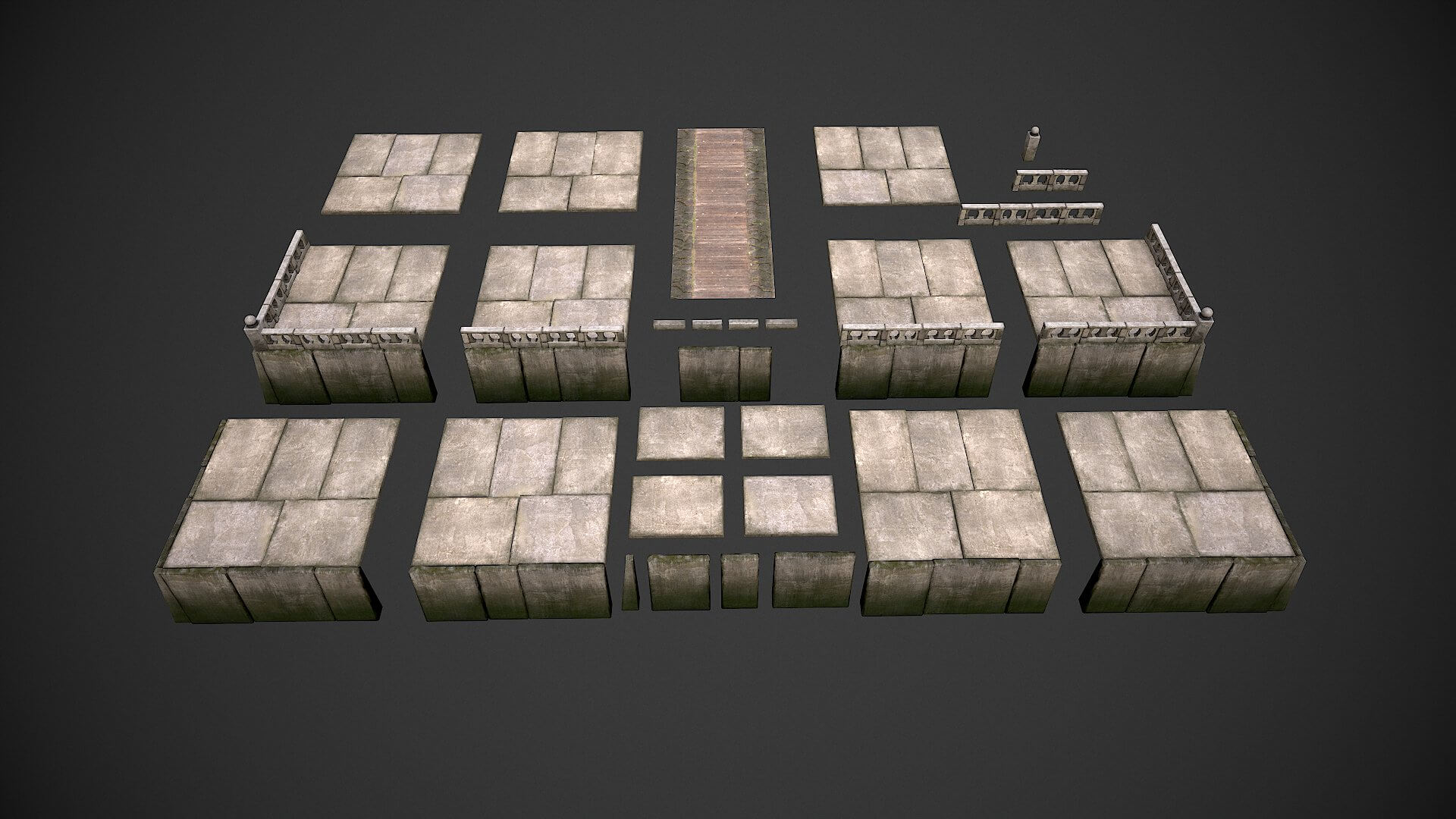 Modular Embankment - 3D Model by Dereza