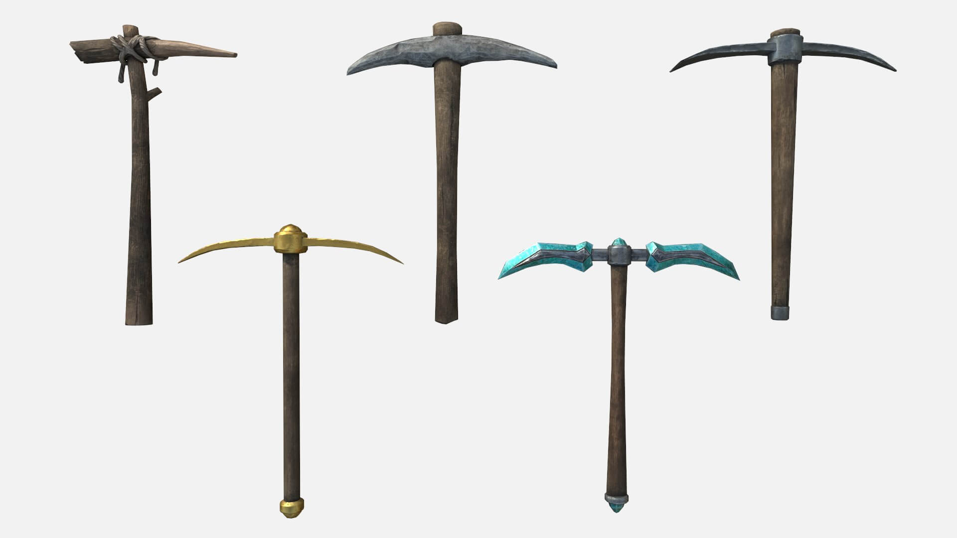 Pickaxe Survival Pack - 3D Model by Dereza