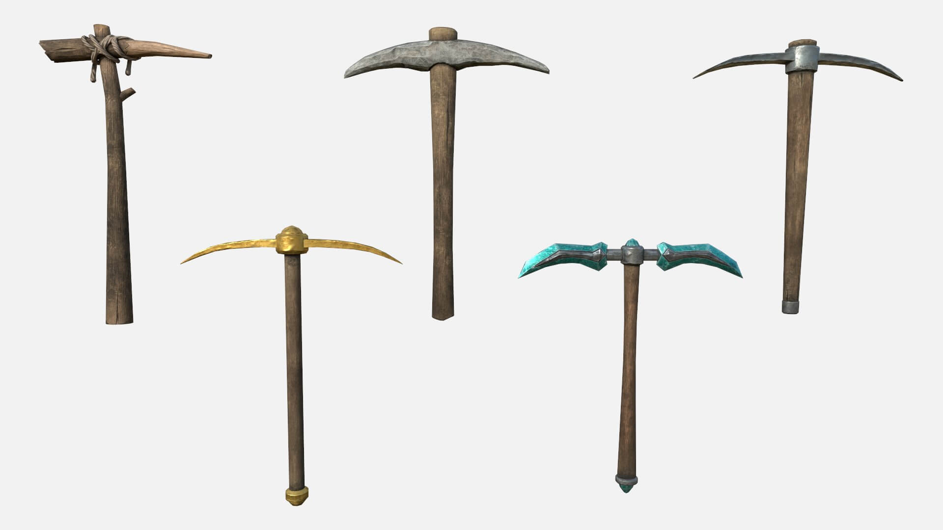 Pickaxe Survival Pack - 3D Model by Dereza