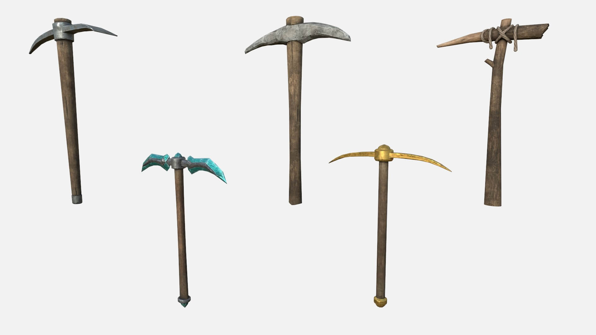 Pickaxe Survival Pack - 3D Model by Dereza