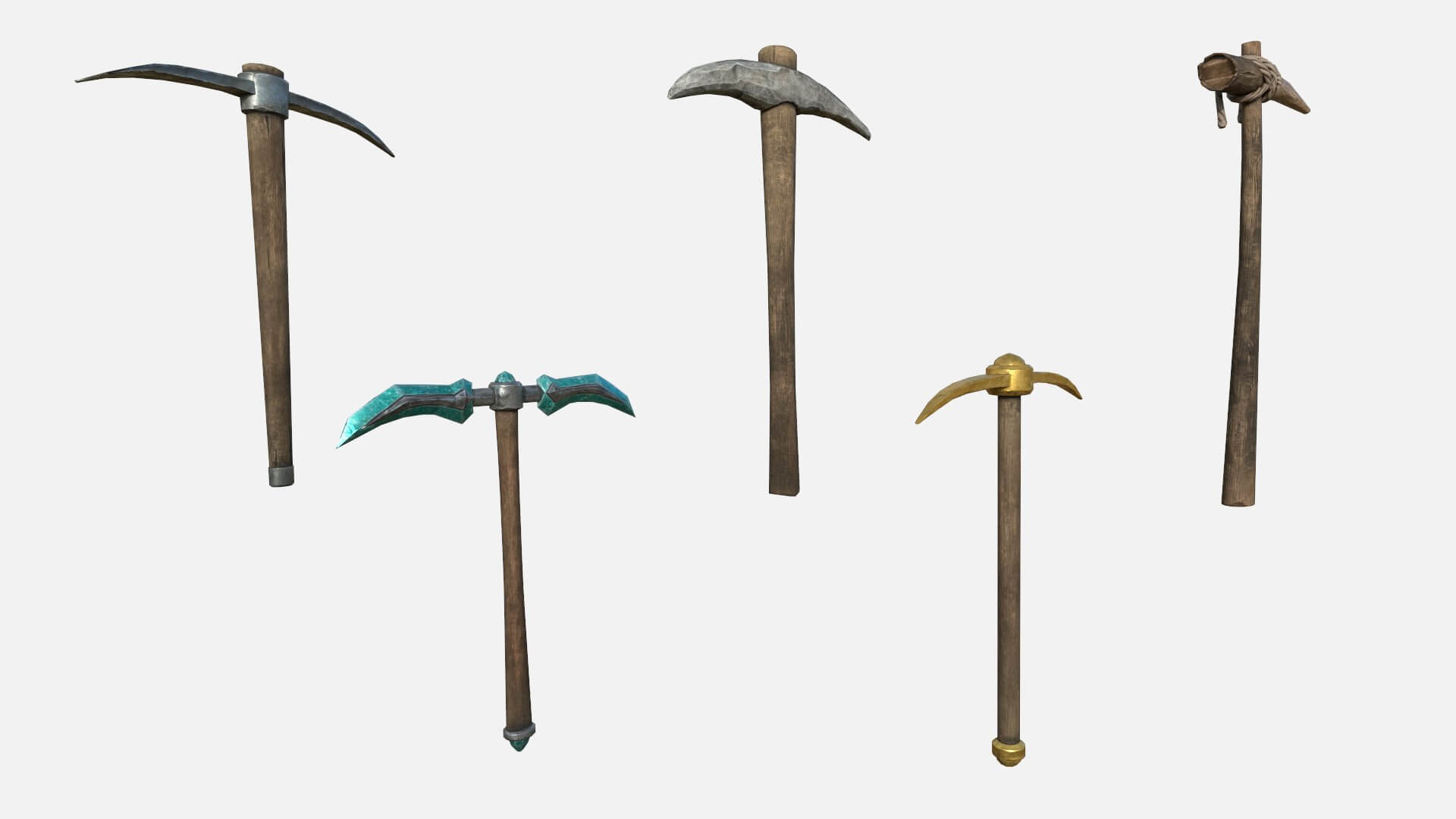 Pickaxe Survival Pack - 3D Model by Dereza